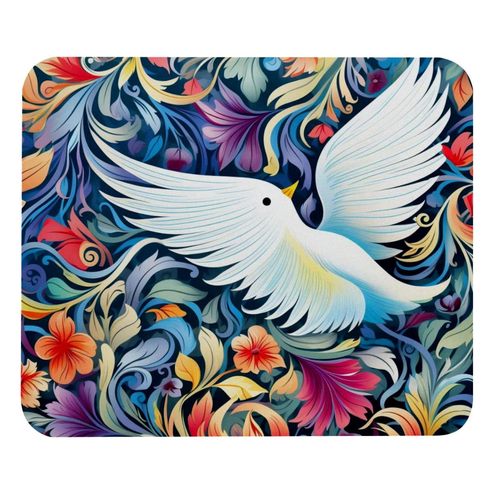 Peace Dove Mouse Pad, Personality Design Rubber Base for Office Decor ...