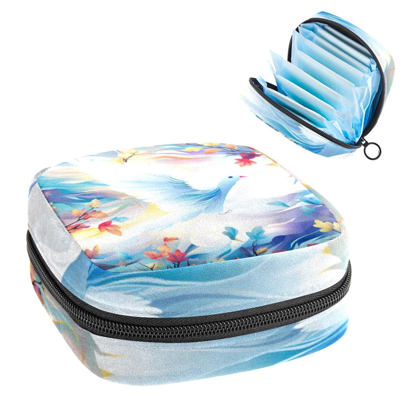 Peace Dove Pad Bag Period Bag Sanitary Pad Storage Bag - Mini Pouch for ...