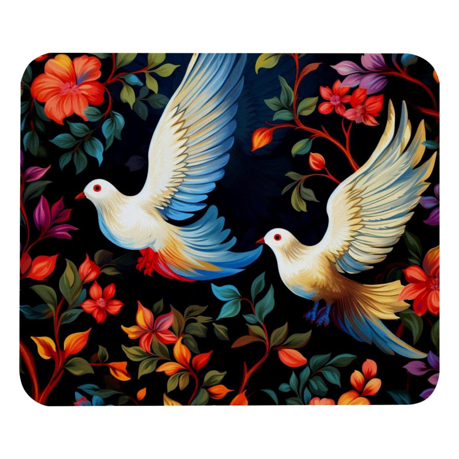 Peace Dove Pattern Mousepad Square Thickness 2mm Desk Mat Office Home ...