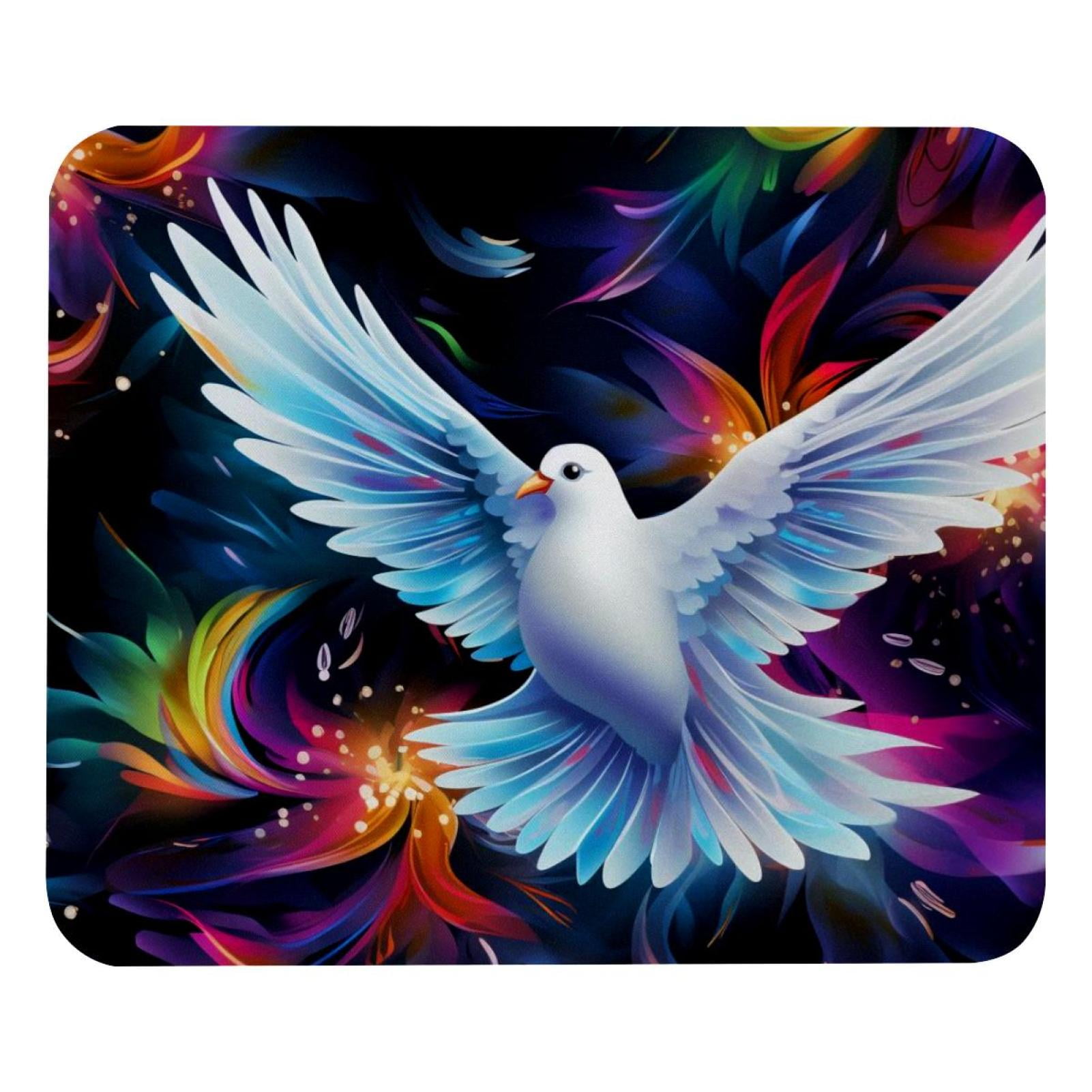 Peace Dove Pattern Mousepad Square Thickness 2mm Desk Mat Office Home ...