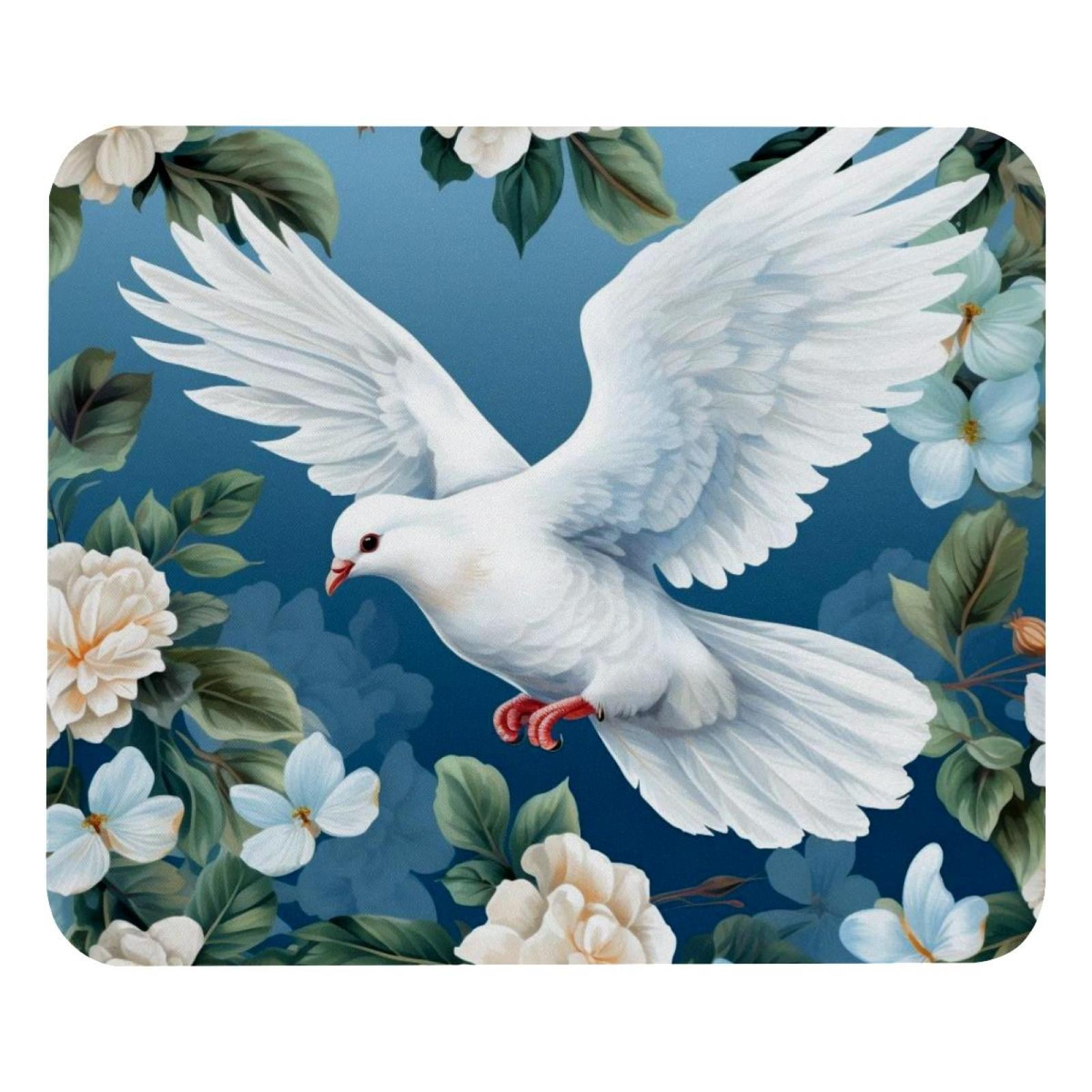 Peace Dove Pattern Mousepad Square Thickness 2mm Desk Mat Office Home ...