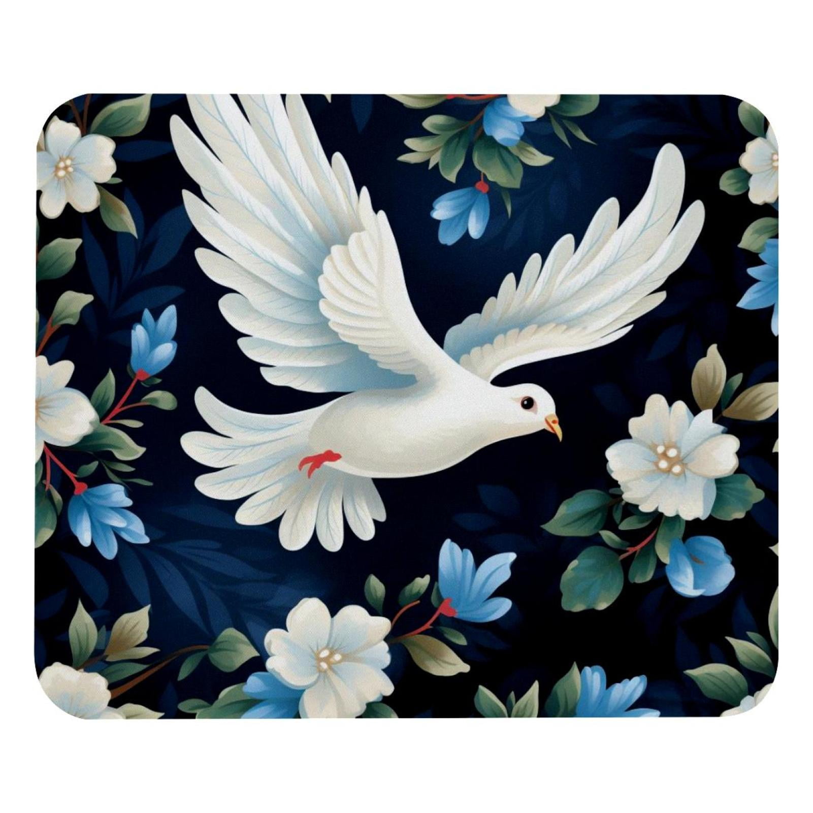 Peace Dove Pattern Mousepad Square Thickness 2mm Desk Mat Office Home ...