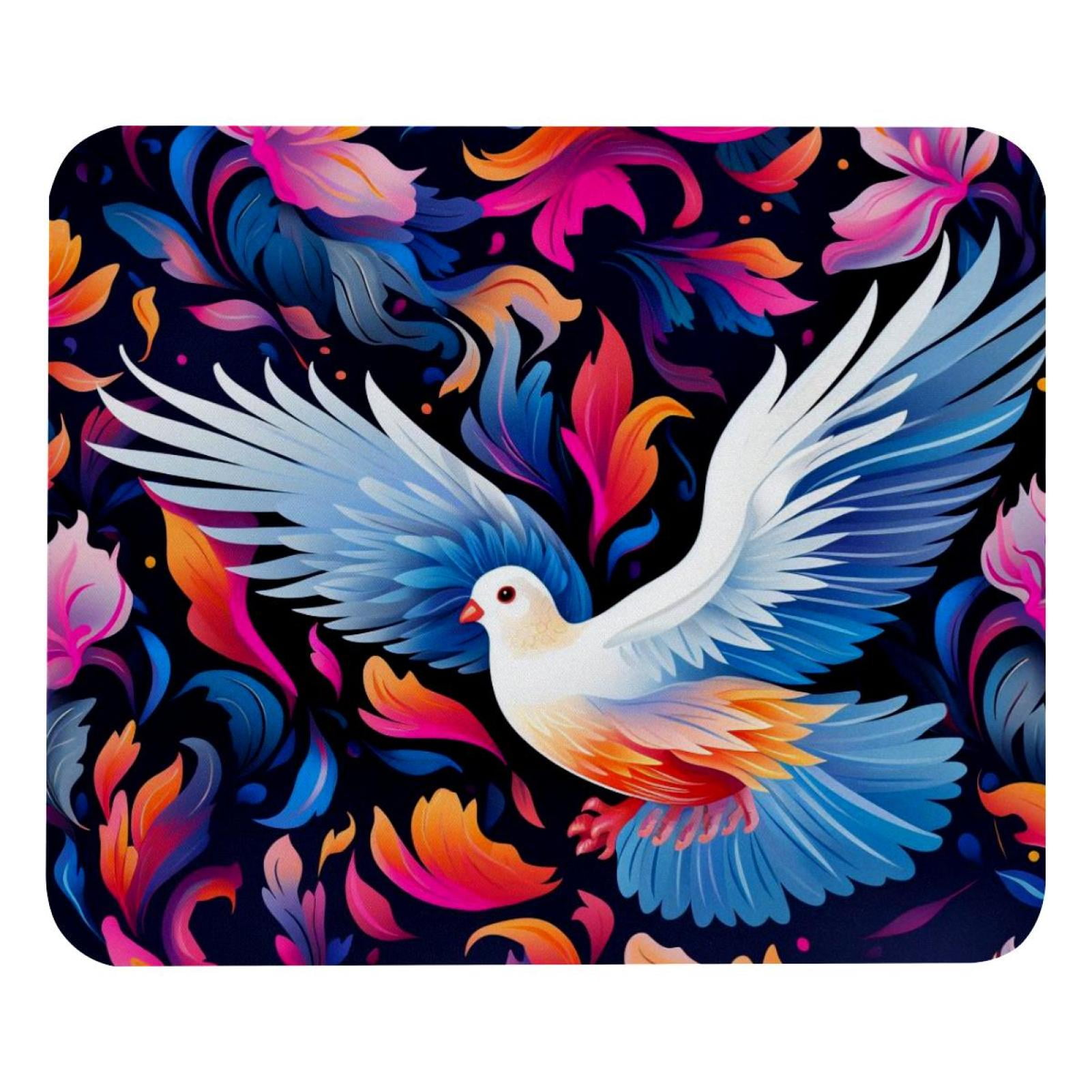 Peace Dove Pattern Mousepad Square Thickness 2mm Desk Mat Office Home ...
