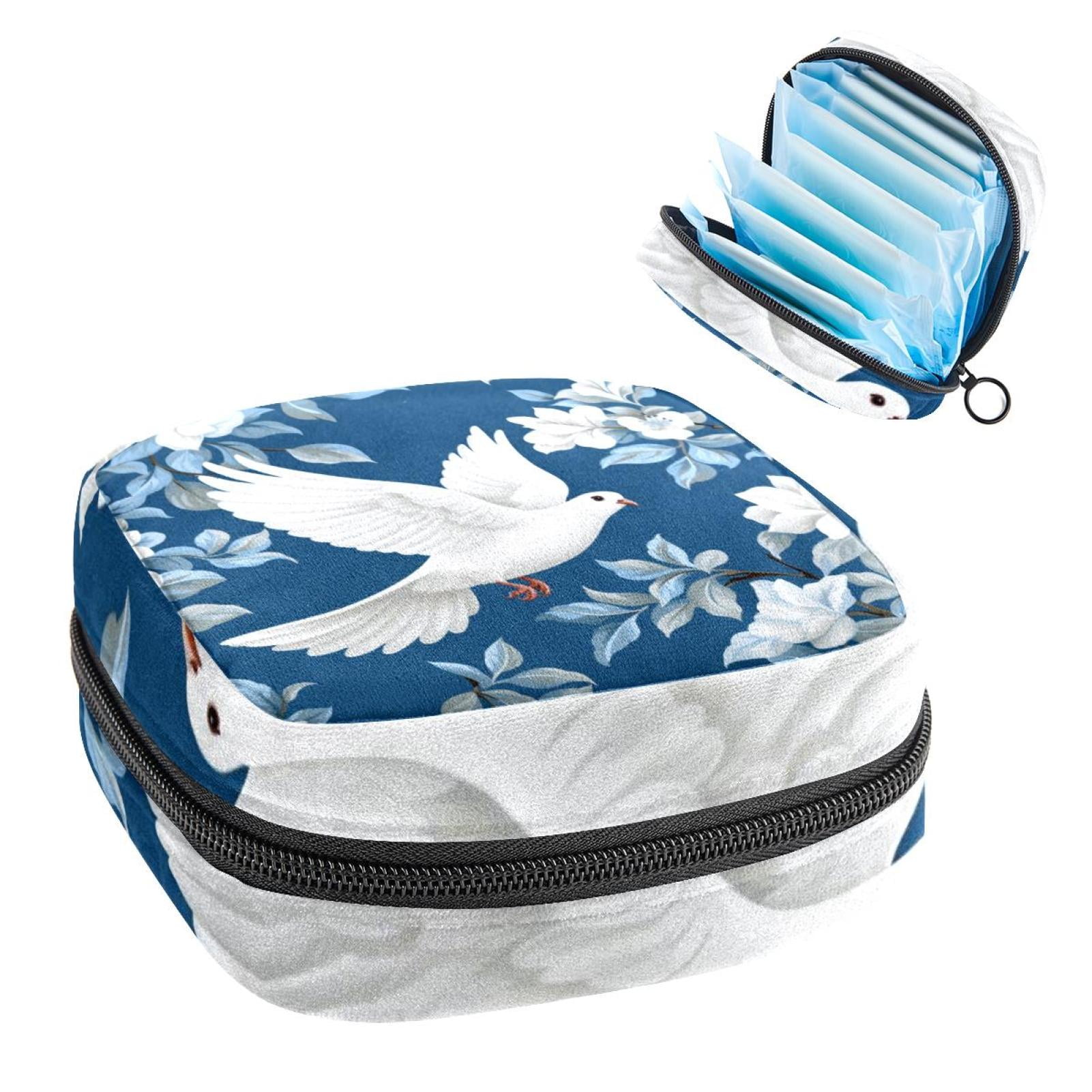 Peace Dove Period Pouch - Sanitary Napkin Purse, Small Zipper Cosmetic ...