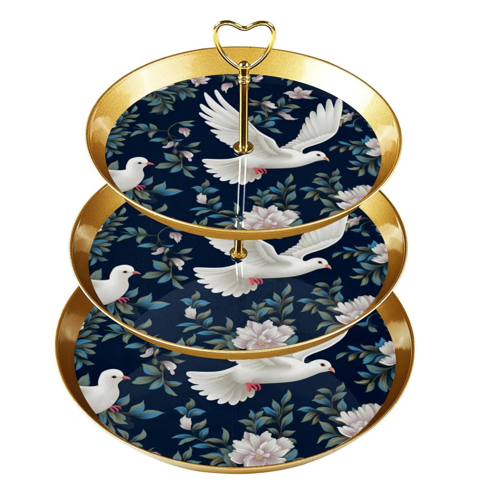 Peace Dove Plastic Disc Iron Pillar Dessert Table Bracelet Holder 32cm ...