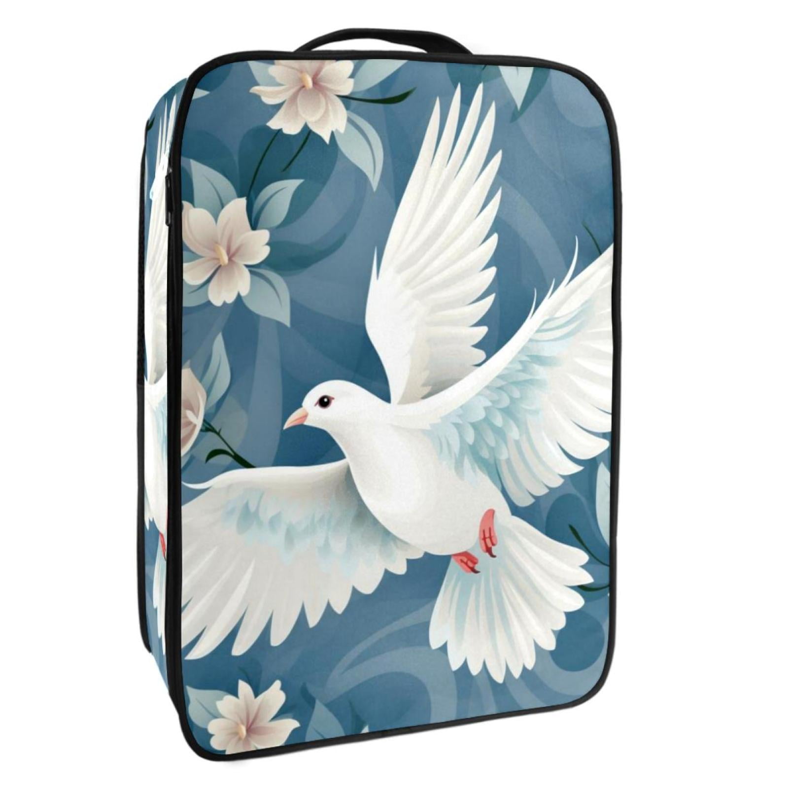 Peace Dove Polyester Shoe Organizer Box with Clear Window, 23x31cm/9x12in, Stackable and Space ...