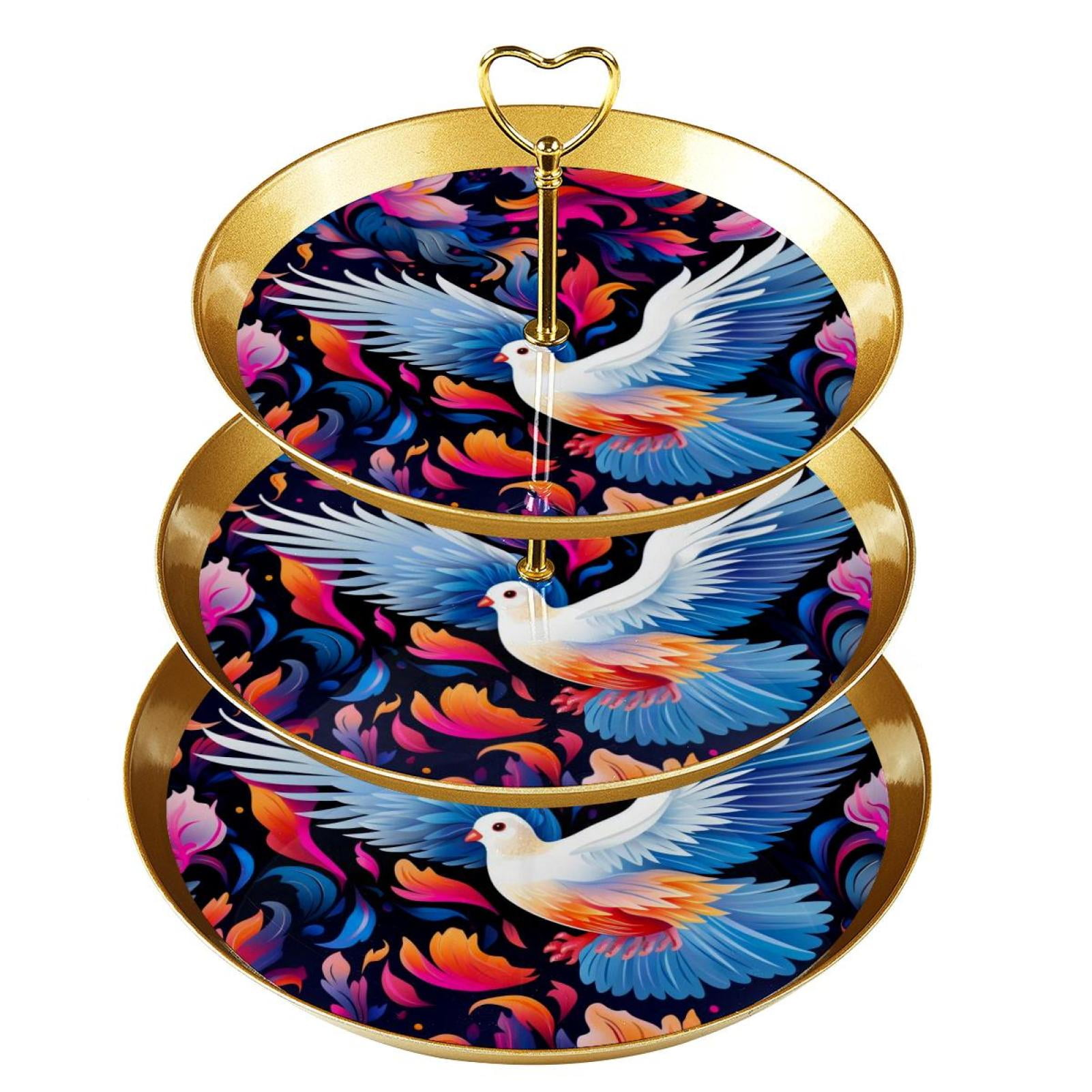 Peace Dove Premium Plastic Discs Iron Pillars Dessert Table Decor Set ...