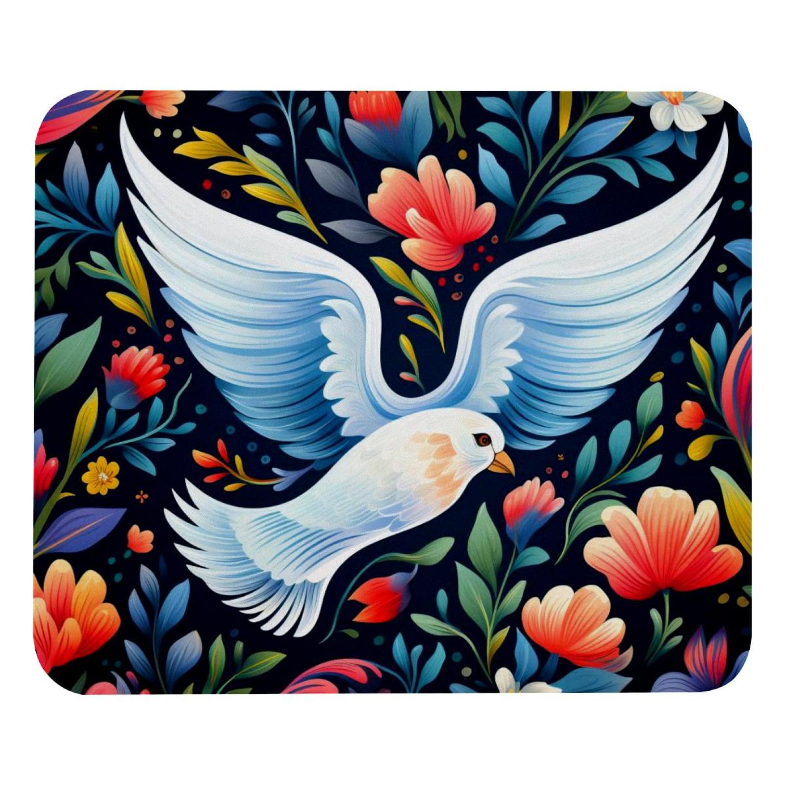 Peace Dove Printed Non-Slip Rubber Bottom Gaming Mouse Pad 8.3x9.8 Inch ...