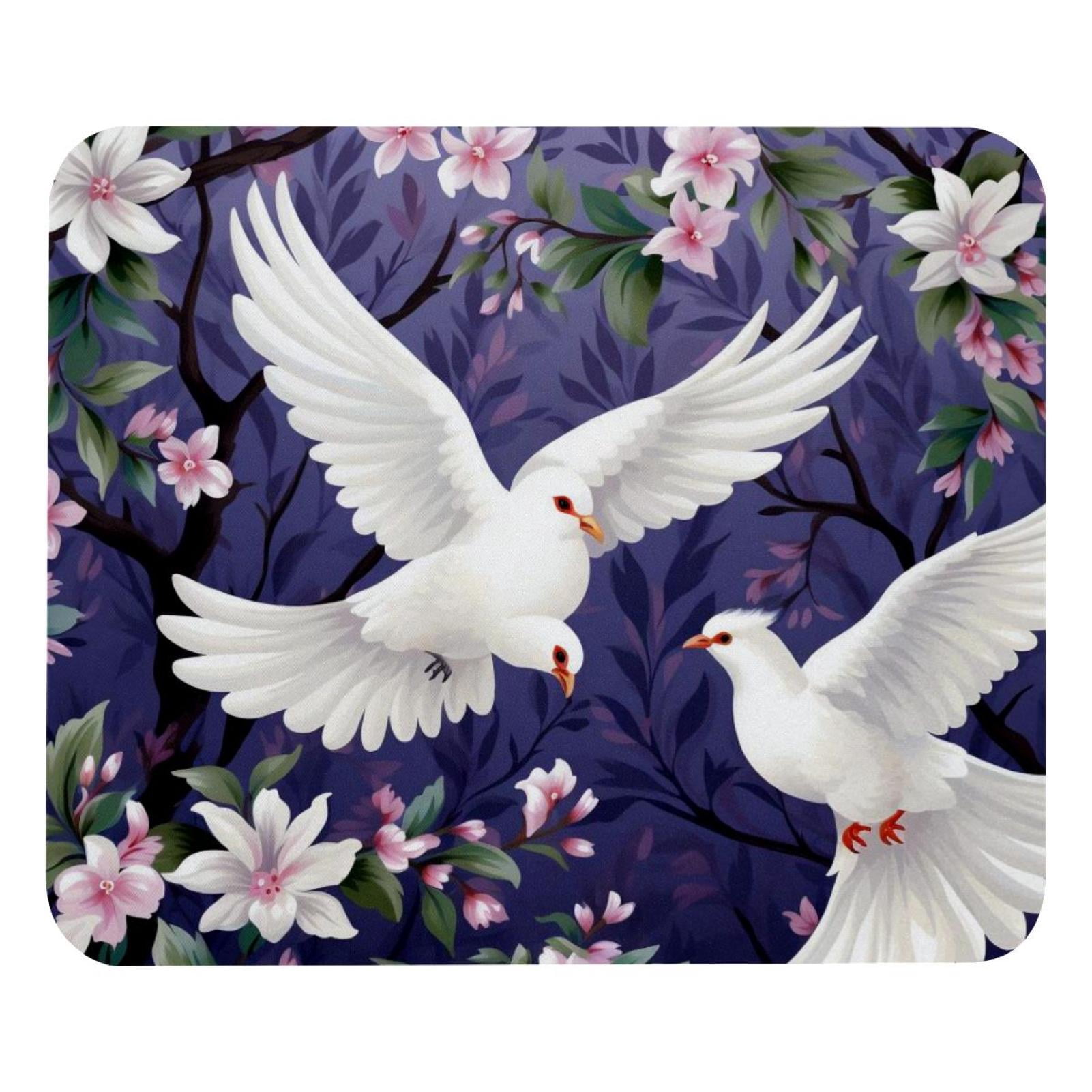 Peace Dove Printed Square Desk Mat Gaming Mouse Pad with Non-Slip ...