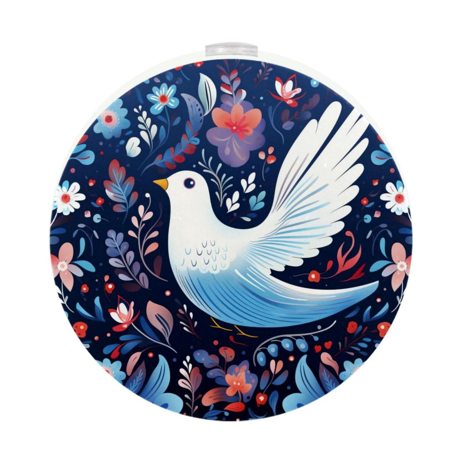 Peace Dove Set of 2 LED Round Night Lights for Brightening up your ...