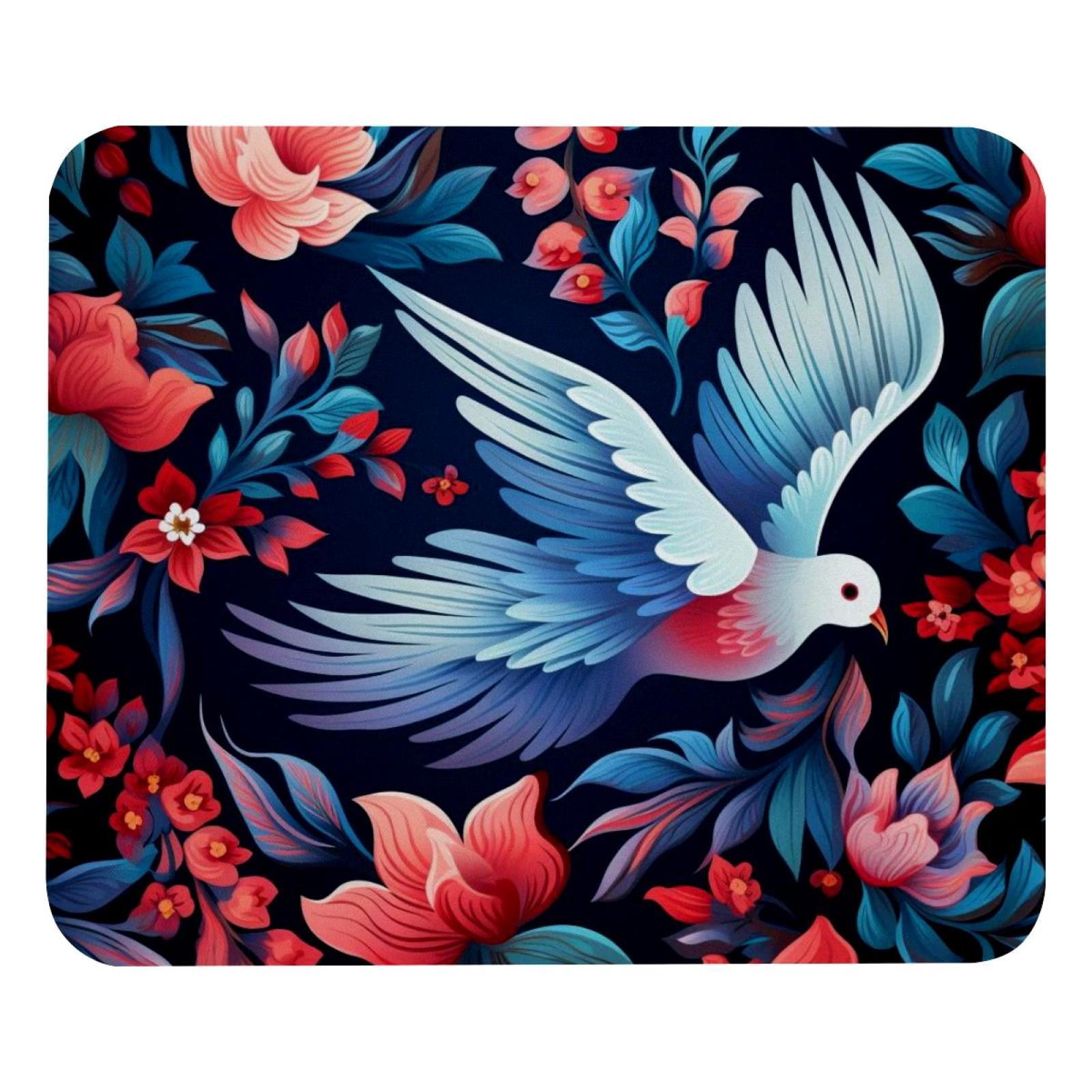 Peace Dove Square 8.3x9.8 Inch Non-Slip Rubber Bottom Printed Desk Mat ...