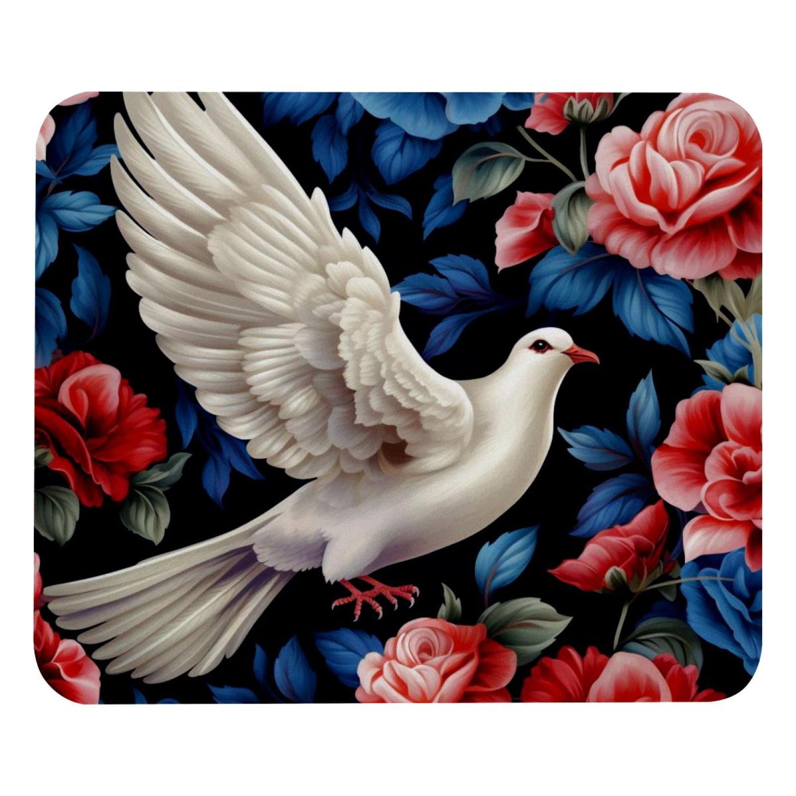 Peace Dove Square Gaming Mouse Pad Desk Mat, 8.3x9.8 Inch, Non-Slip ...