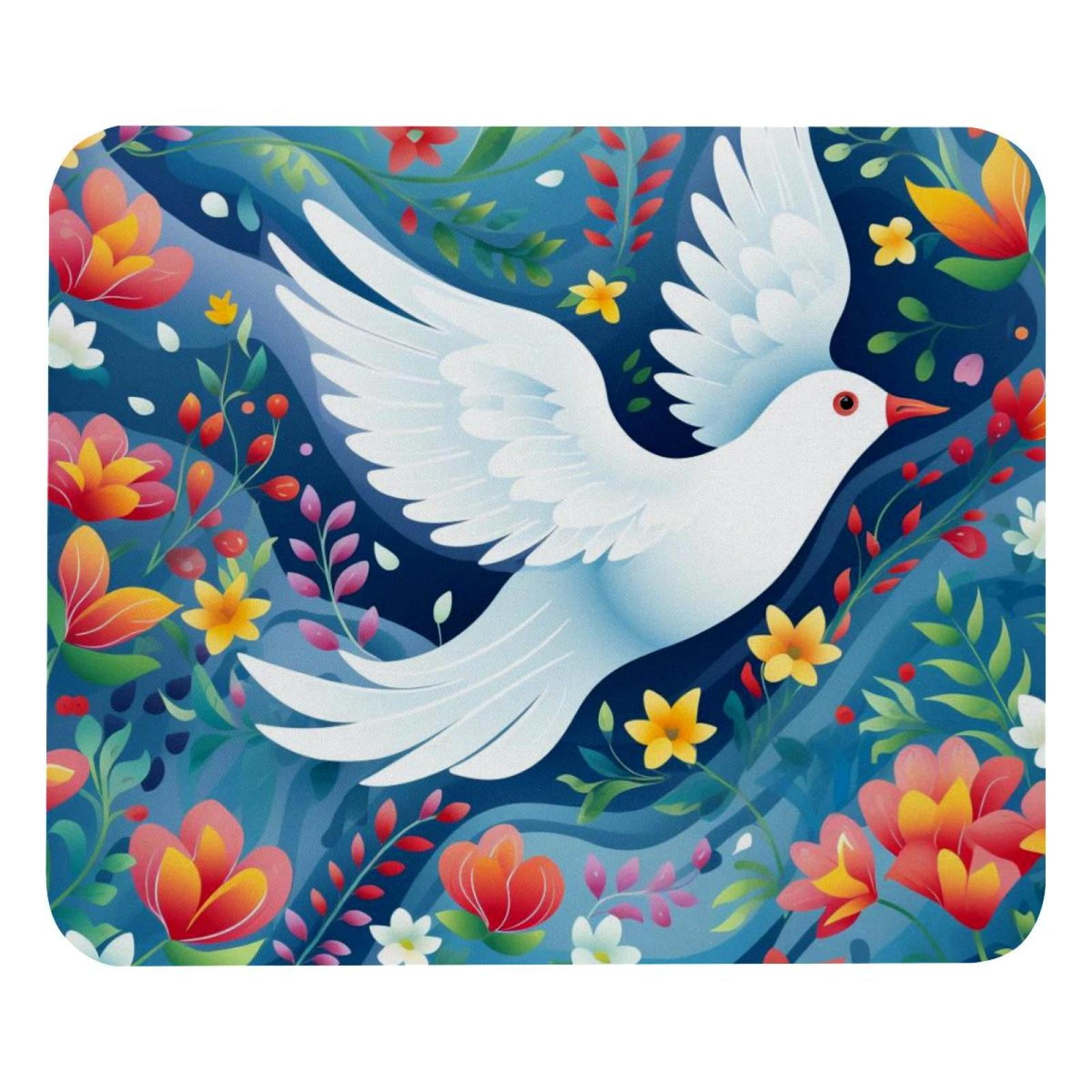 Peace Dove Square Gaming Mousepad Desk Mat Non-Slip Rubber Bottom ...