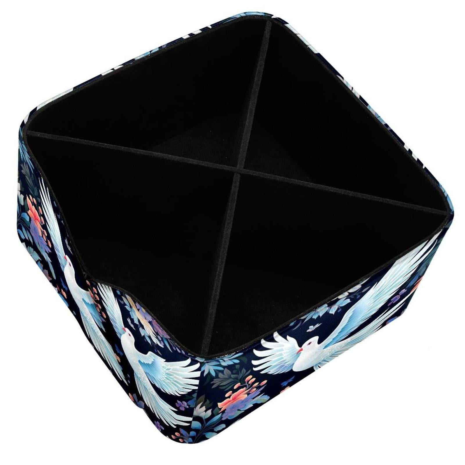 Peace Dove Square Pencil Case with 4 Compartments, Removable Dividers ...