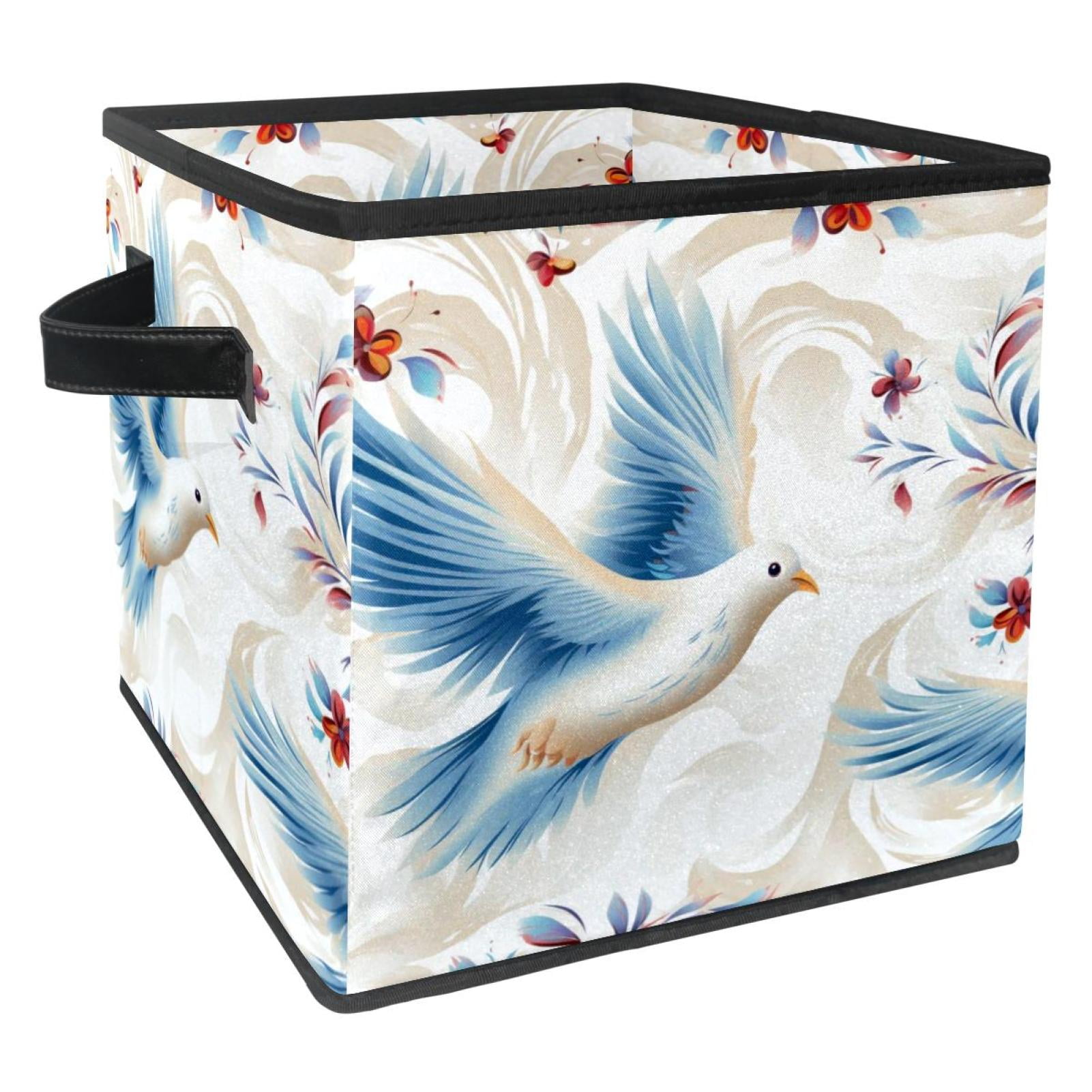 Peace Dove Toy Storage Bins - Foldable with Handle, 10.8"x10.5"x10.6 ...