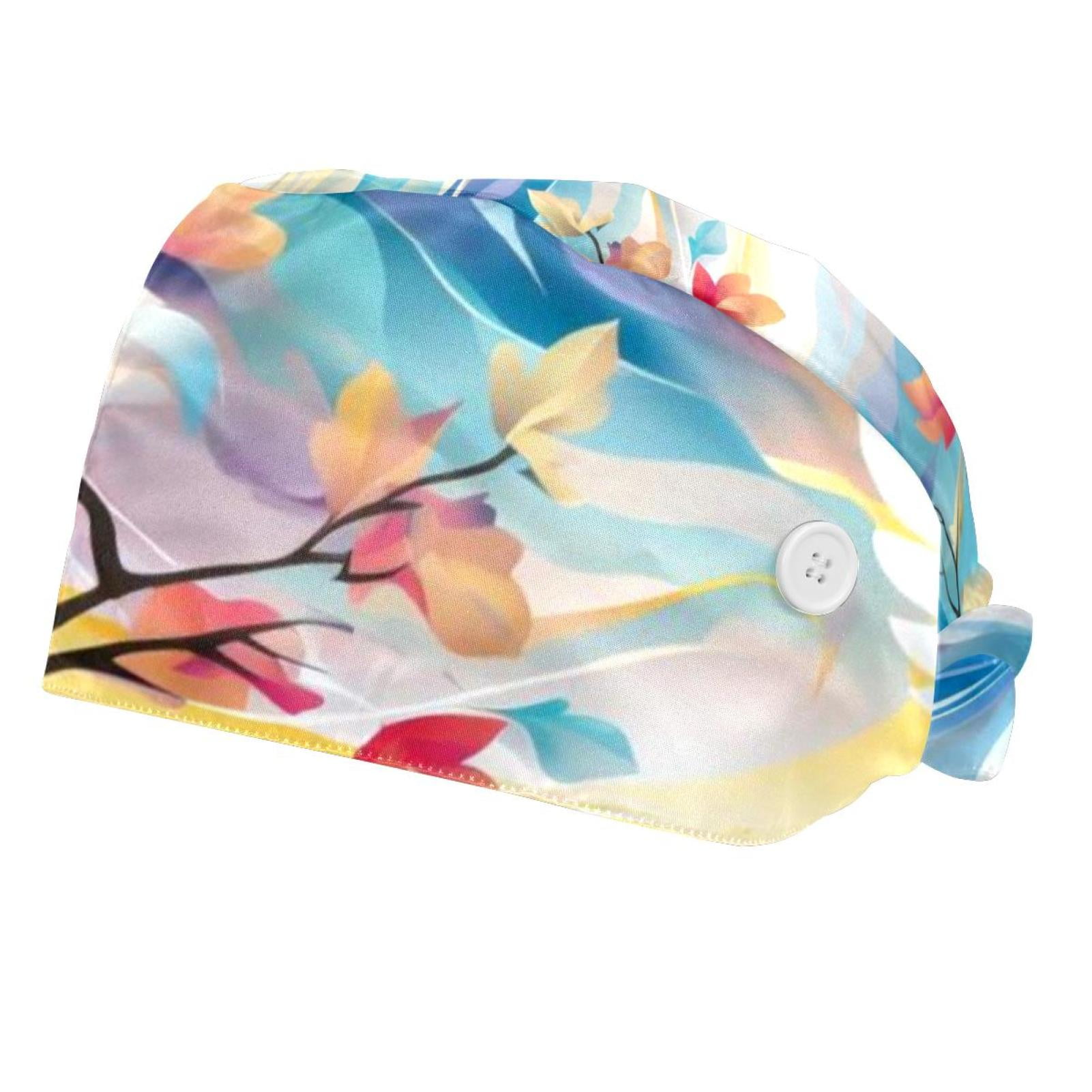 Peace Dove Working Cap with Buttons Adjustable Bouffant Hat Unisex ...