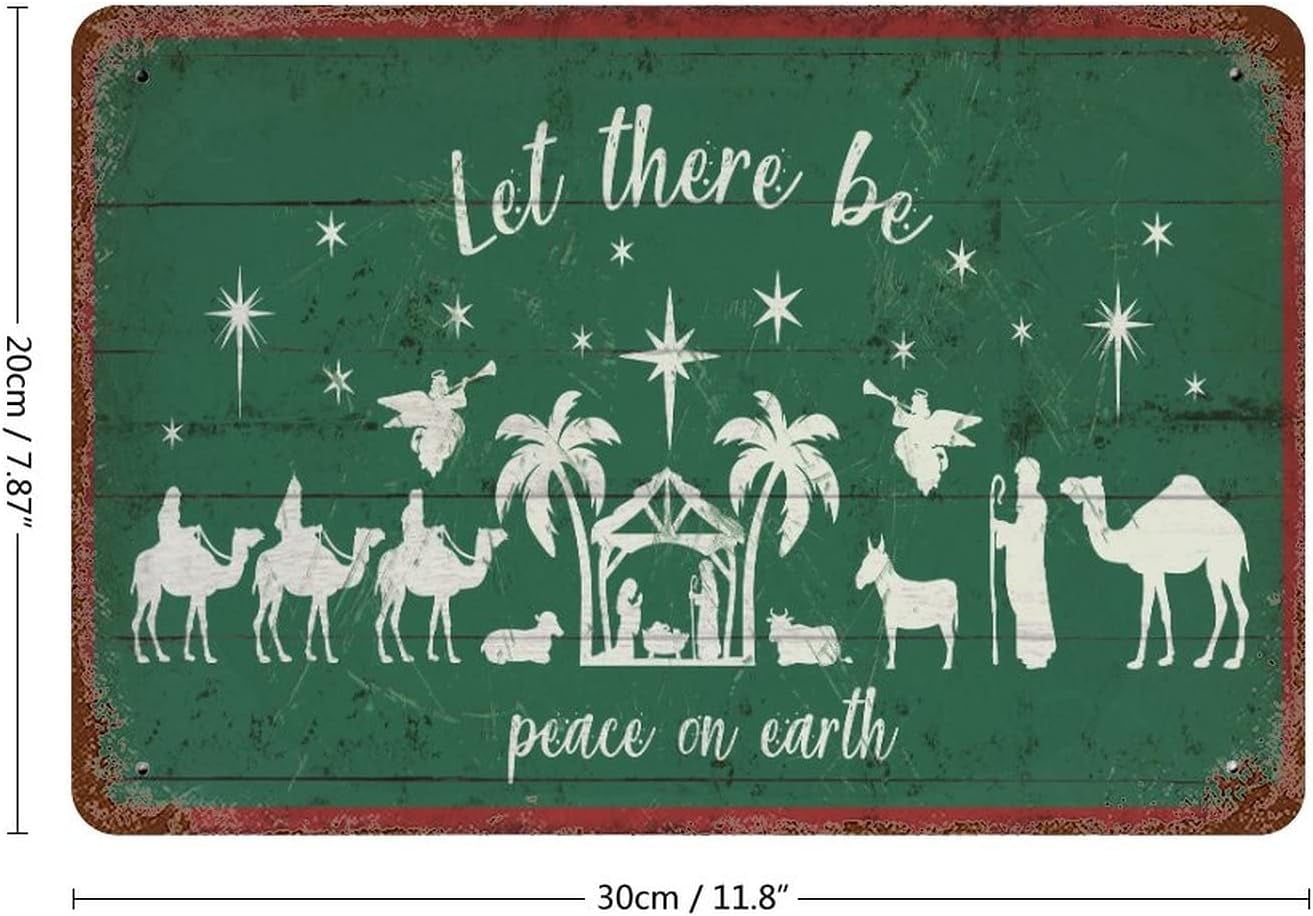 That There Be Peace on Earth Metal Signs Holy Family Jesus Custom Tin ...