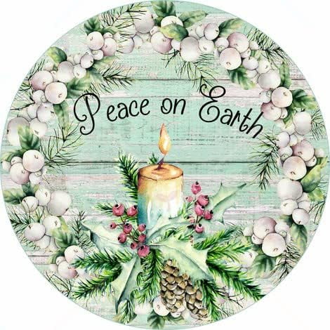 Peace On Earth Sign Candle Sign Christmas Sign Winter Signs Center ...