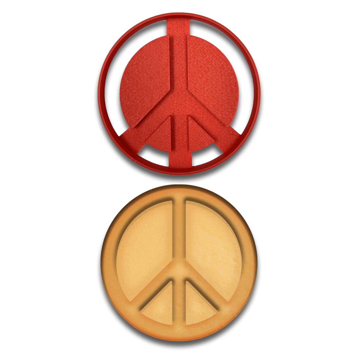 Peace Emblem Cookie Cutter - 4x4 Inches, Great for Fondant, Dough, and ...
