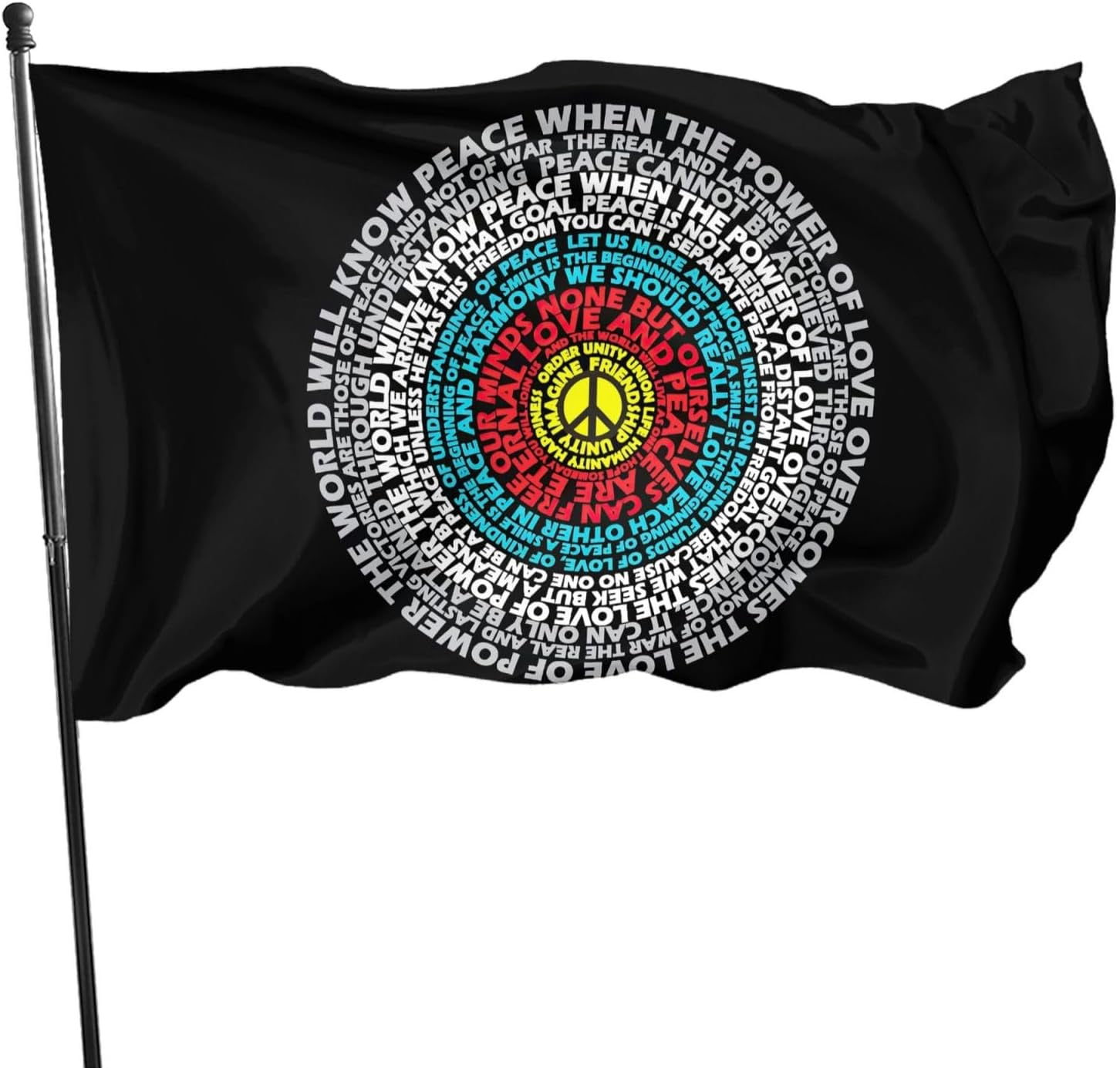 Peace Flag 2x3 ft Fade Proof Outdoor Indoor With Metal Grommets Peace ...