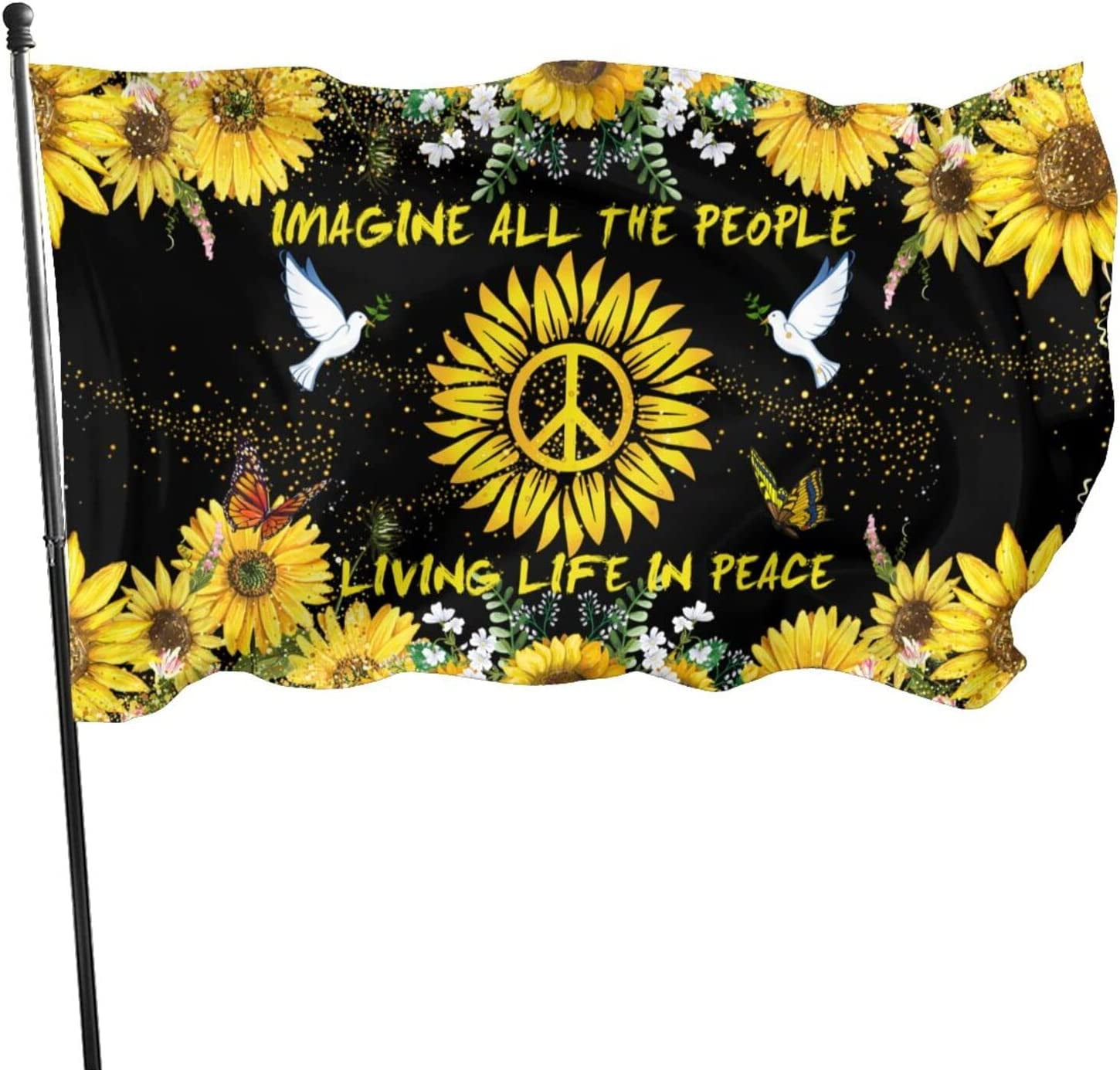 Peace Flag - 3Ply Polyester, Heavy Duty, Double Sided - Walmart.com