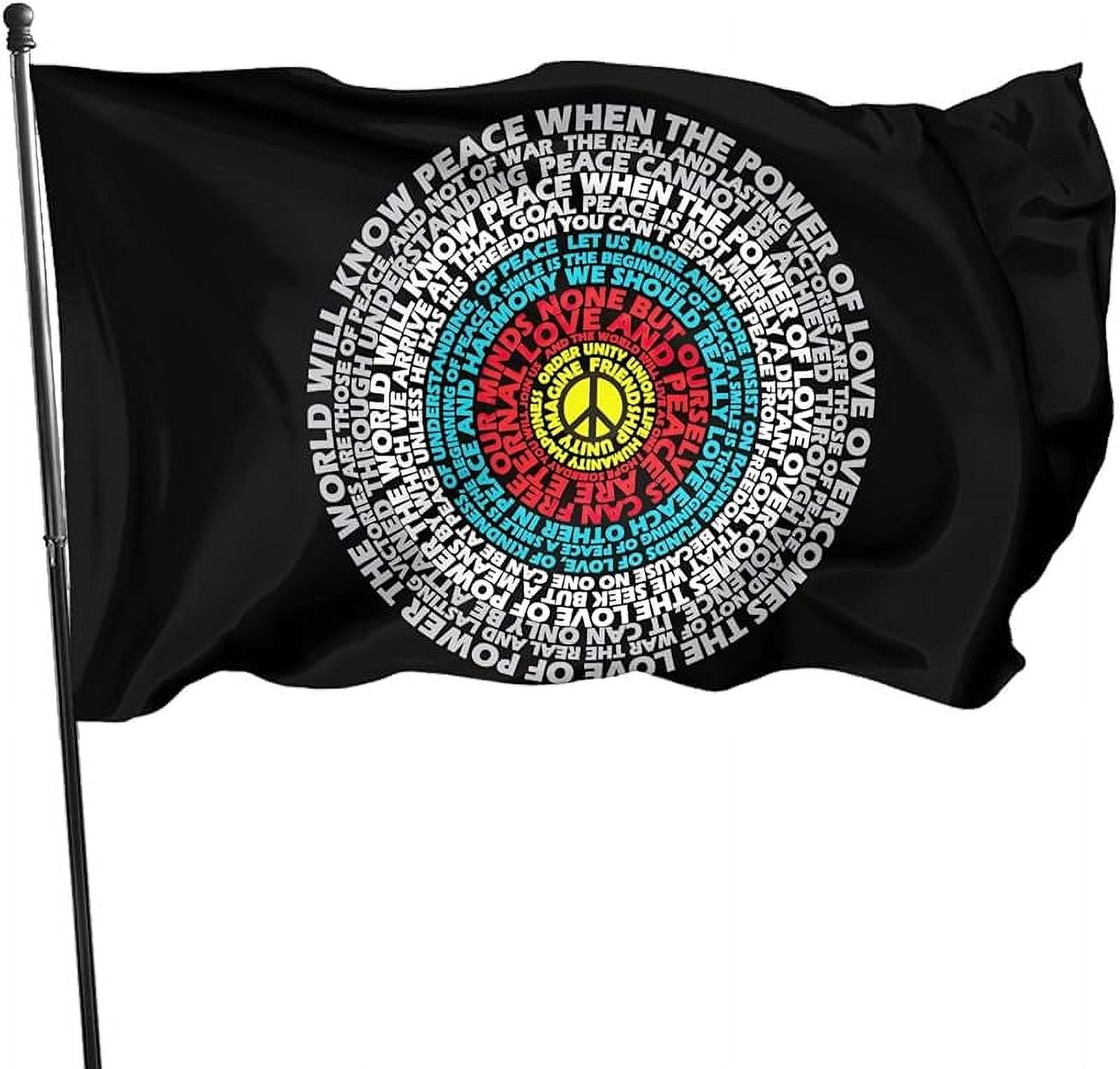 Peace Flag 3x5 Feet Anti-Fading Outdoor Indoor with Metal Grommet Peace ...