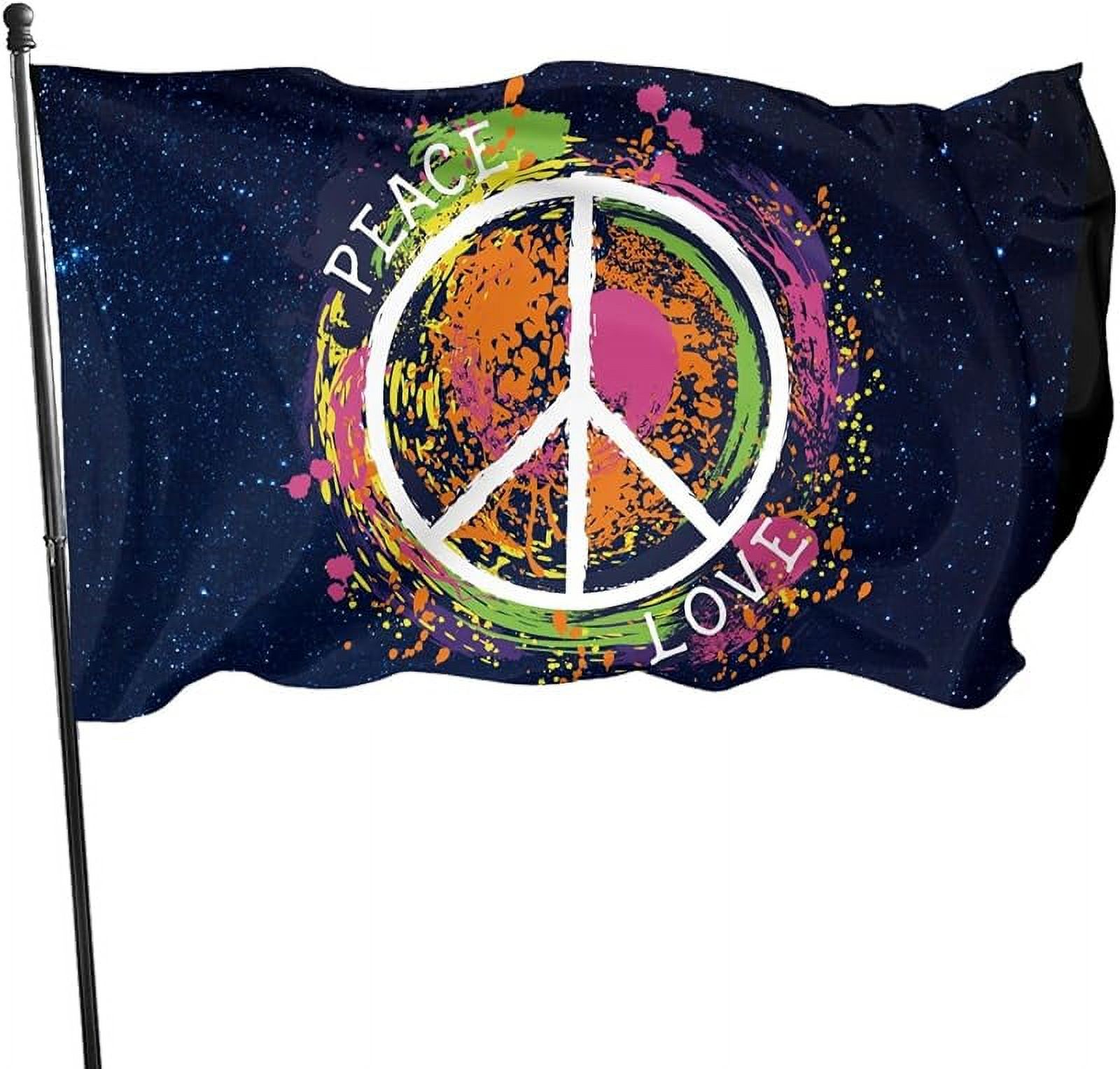 Peace Flag 3x5 Ft Fade Proof Outdoor Indoor With Metal Grommets Peace ...