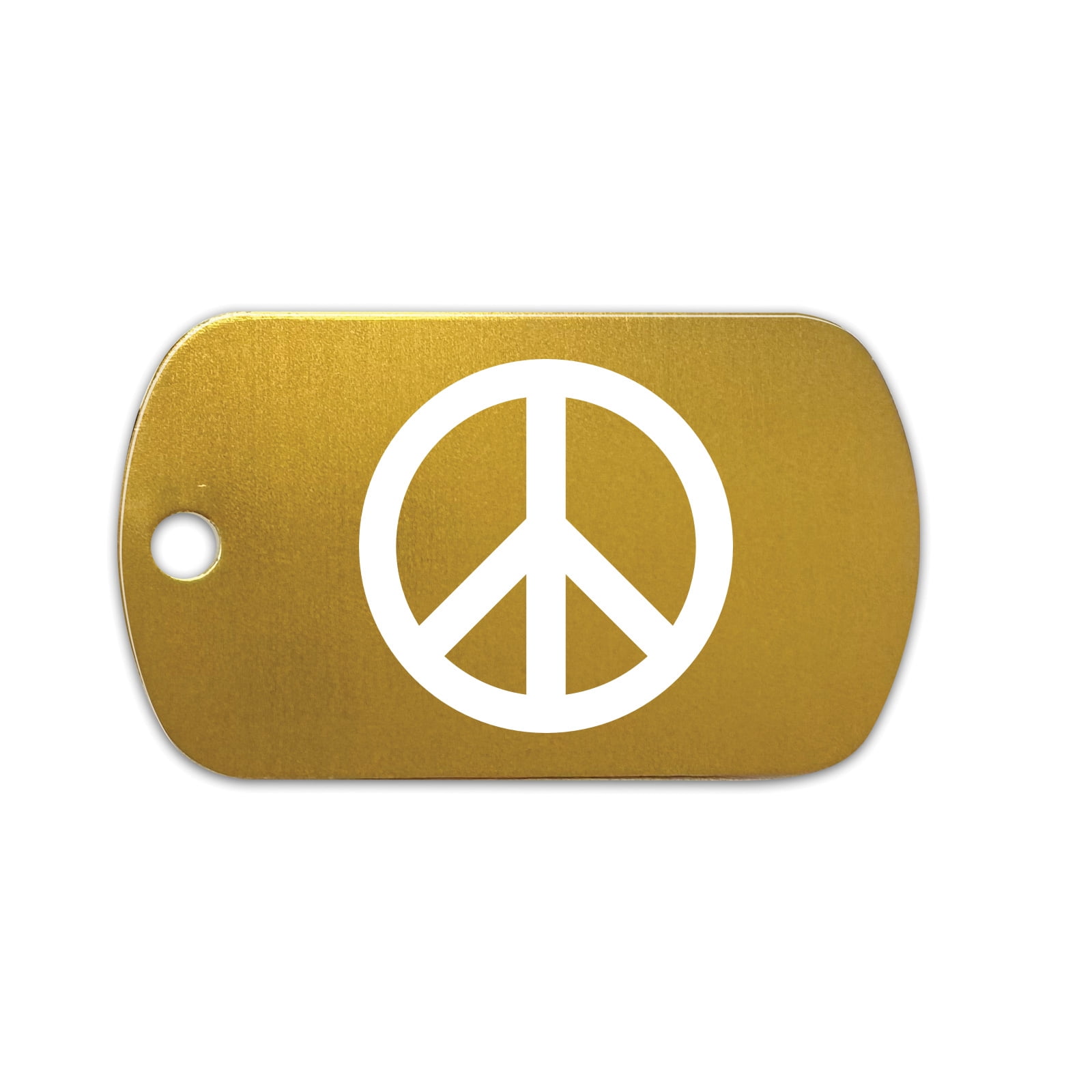 Peace GI Dog Tag Aluminum Keychain absence of war dove - Gold - Walmart.com