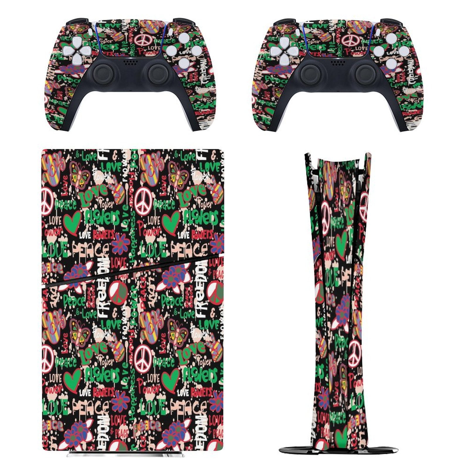 Peace, Graffiti PS5/PS5 Slim Digital Disc Skin Sticker For Console And ...