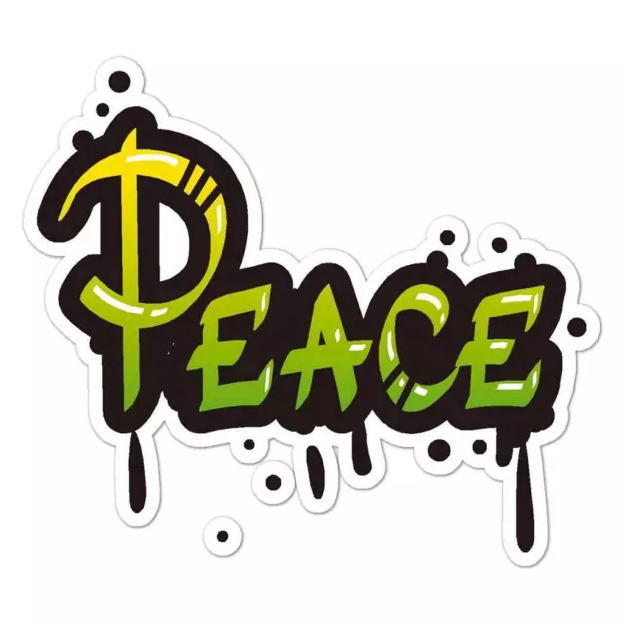 Peace Graffiti Sticker Indoor Outdoor Phone Decal Water Bottle Stickers ...
