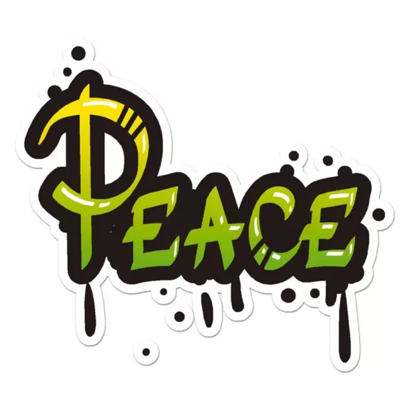 Peace Graffiti Sticker Phone Decal Water Bottle Stickers Car Decals ...