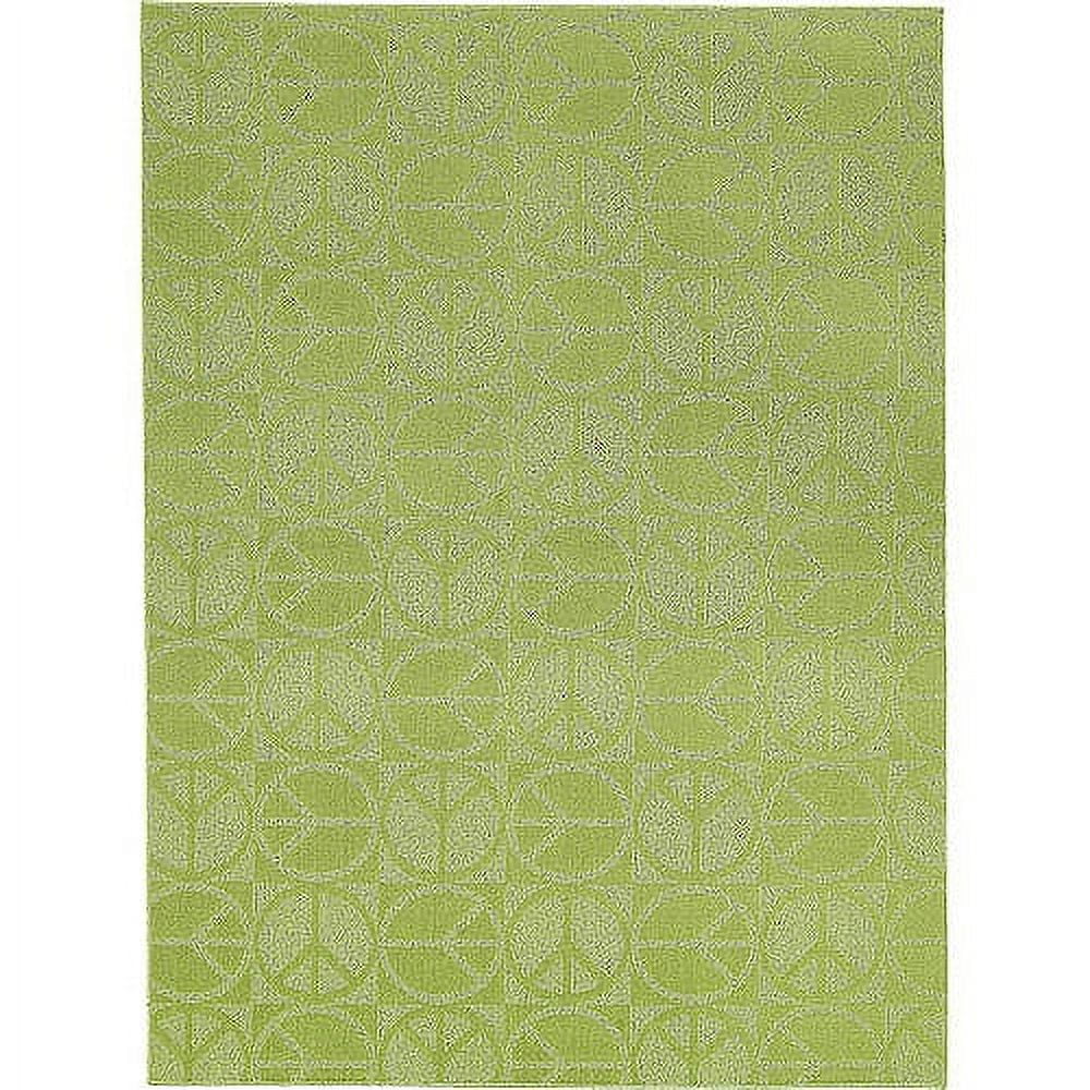 Garland Rug Large Peace Polypropylene Grasshopper Green Indoor Area Rug ...