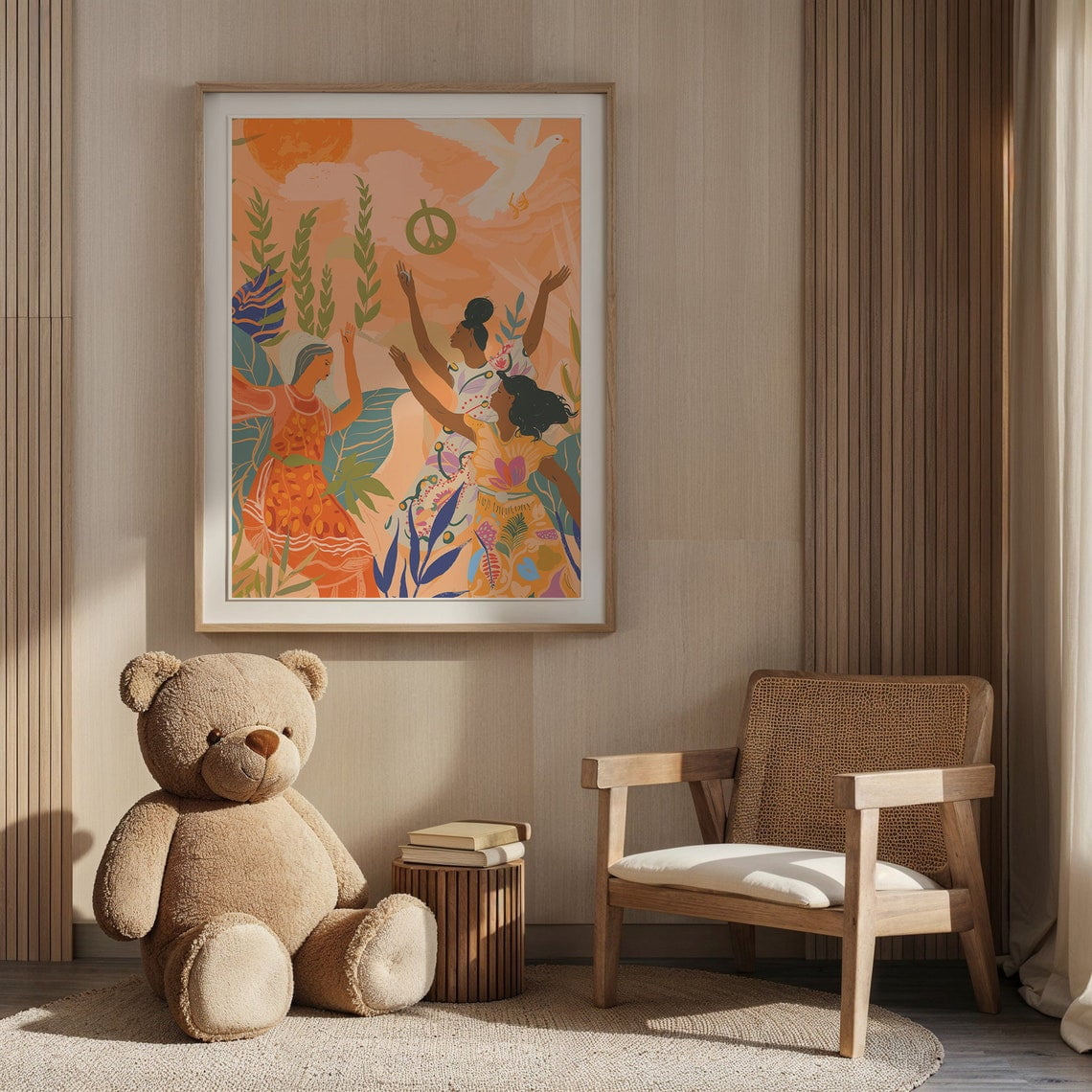 Peace And Harmony Diversity Art Printable, Unity In Nature Illustration ...