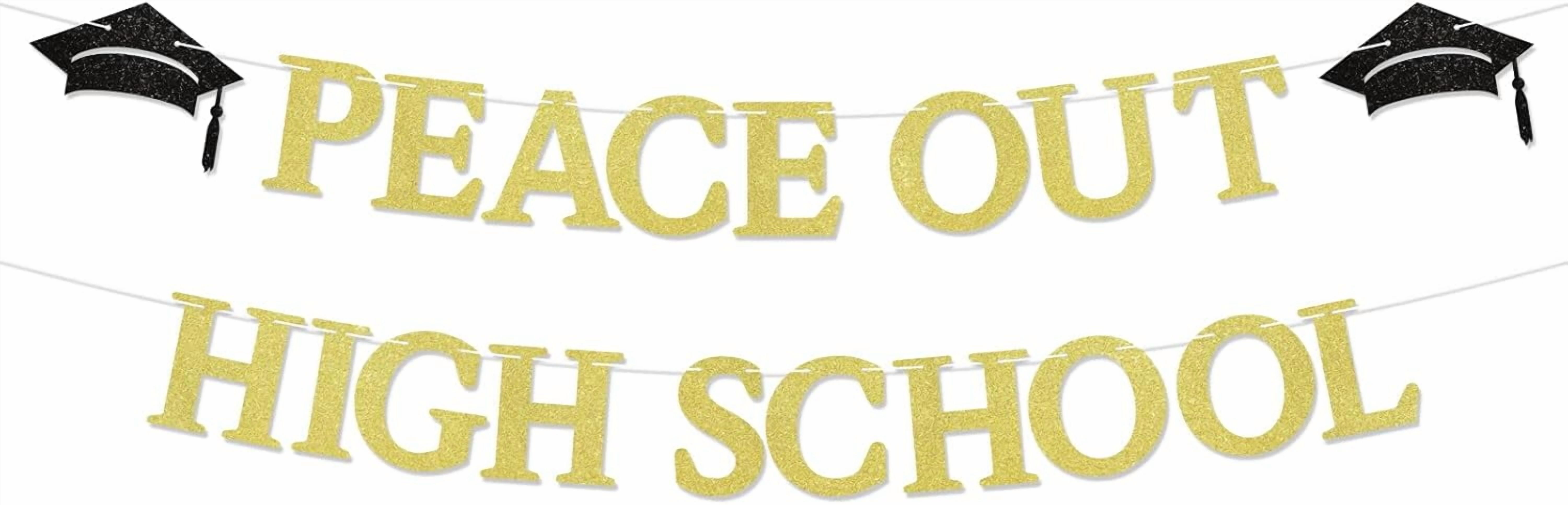 Peace Out High School Banner - High School Graduation Party Decorations ...