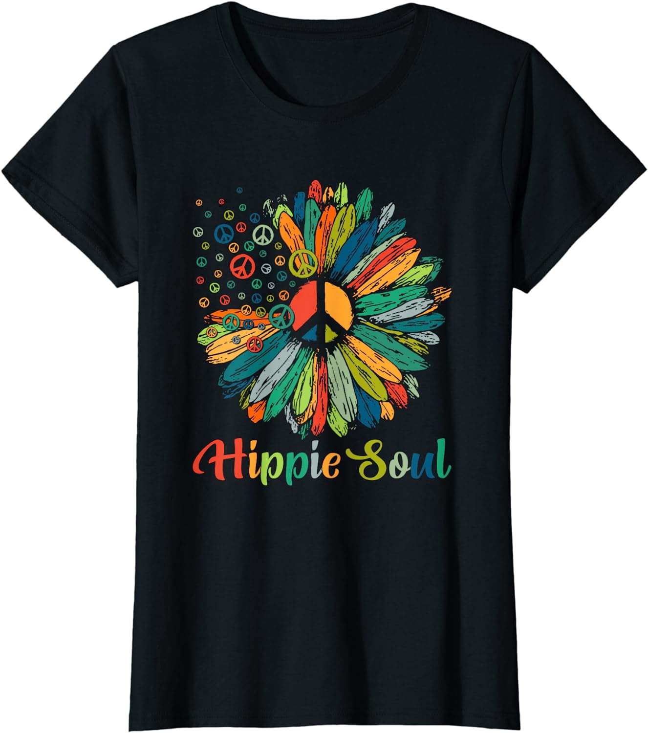 Peace Hippie Soul Daisy Flower for Nature Lover Peacemakers T-Shirt ...