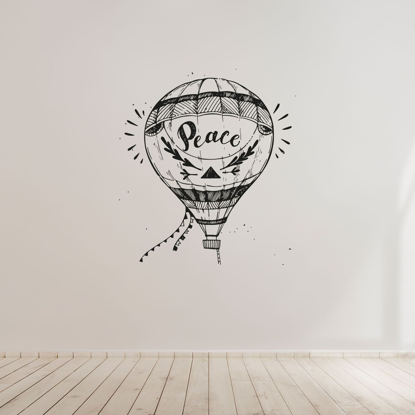 Peace Hot Air Balloon Balloons HotAir Positive Life Quote Vinyl Design ...