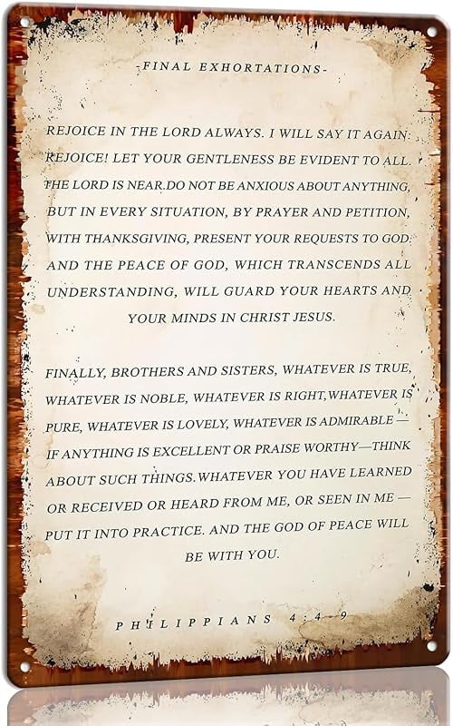 Peace I Leave with You Metal Tin Sign Christian Bible Verses Wall Decor ...