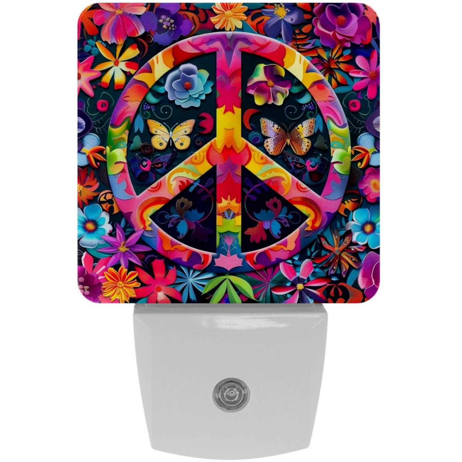 Peace LED Square Night Lights - Small and Bright Illumination for Your ...