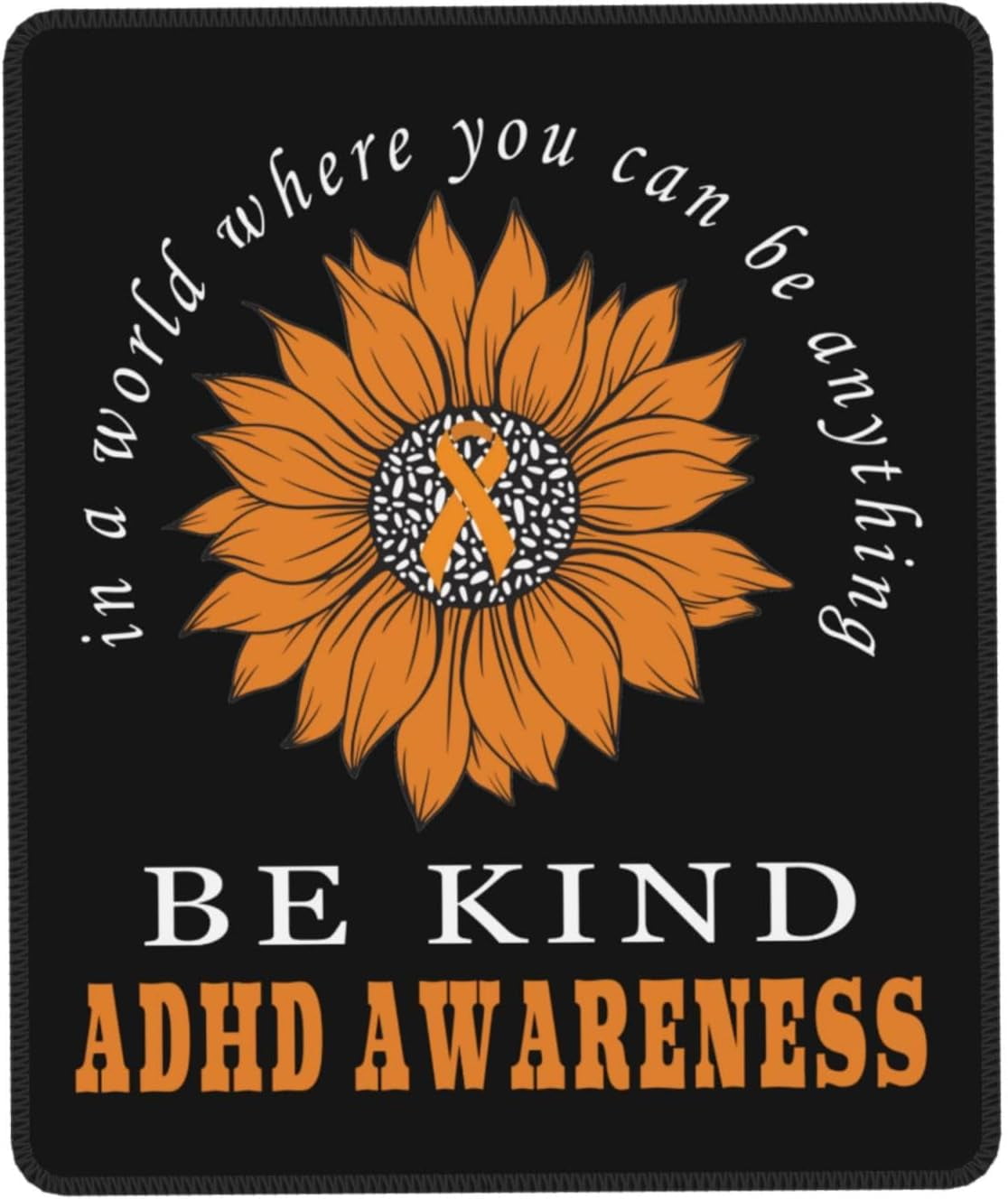 Peace Love ADHD Awareness Mouse Pad 10 x 12 inch Mousepad Office Desk ...