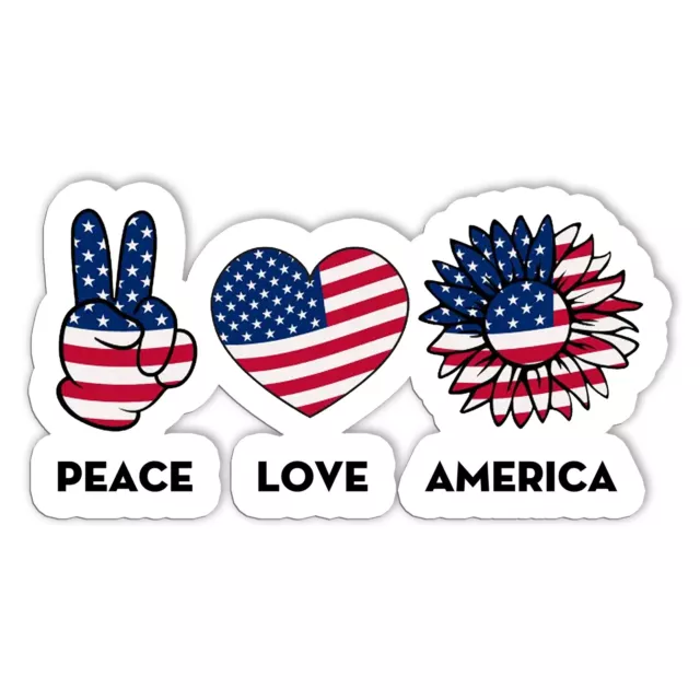 Peace Love America Sticker Independence Freedom Sticker Phone Decal ...