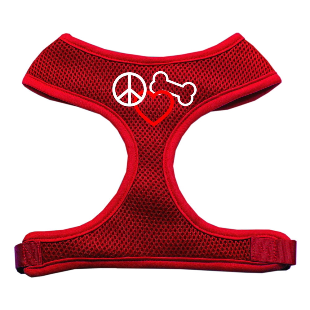 Peace Love Bone Design Soft Mesh Pet Harness - Walmart.com
