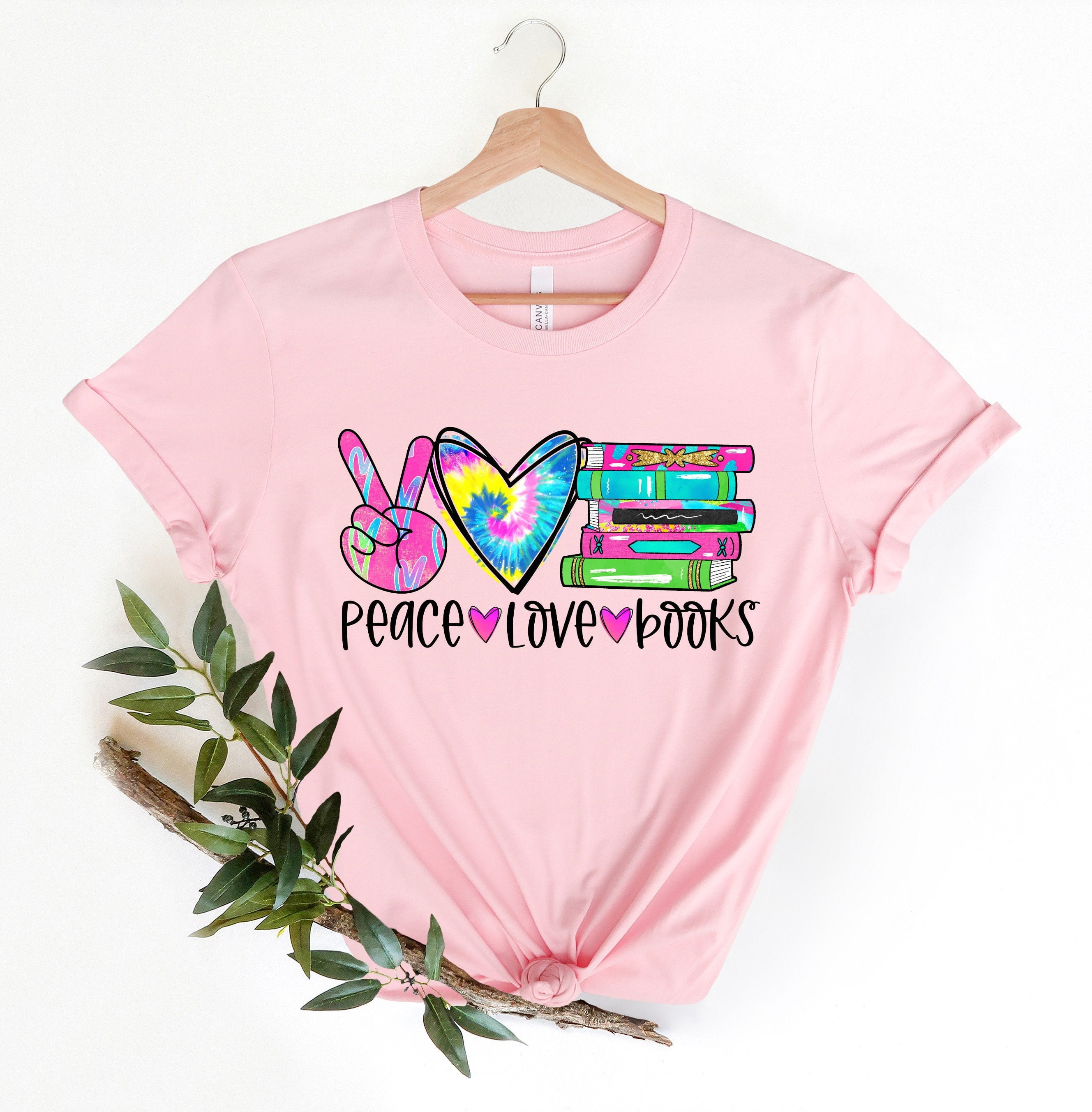 Peace Love Books Shirt, Peace Sign t-Shirt, Rereading Passion Clothes ...