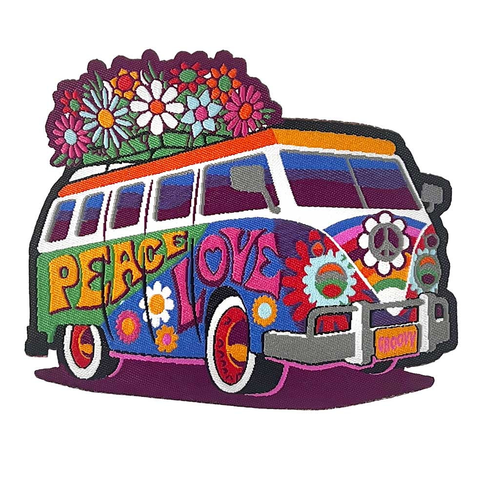 Peace Love Bus - Woven Patch - 4" x 4" - Walmart.com