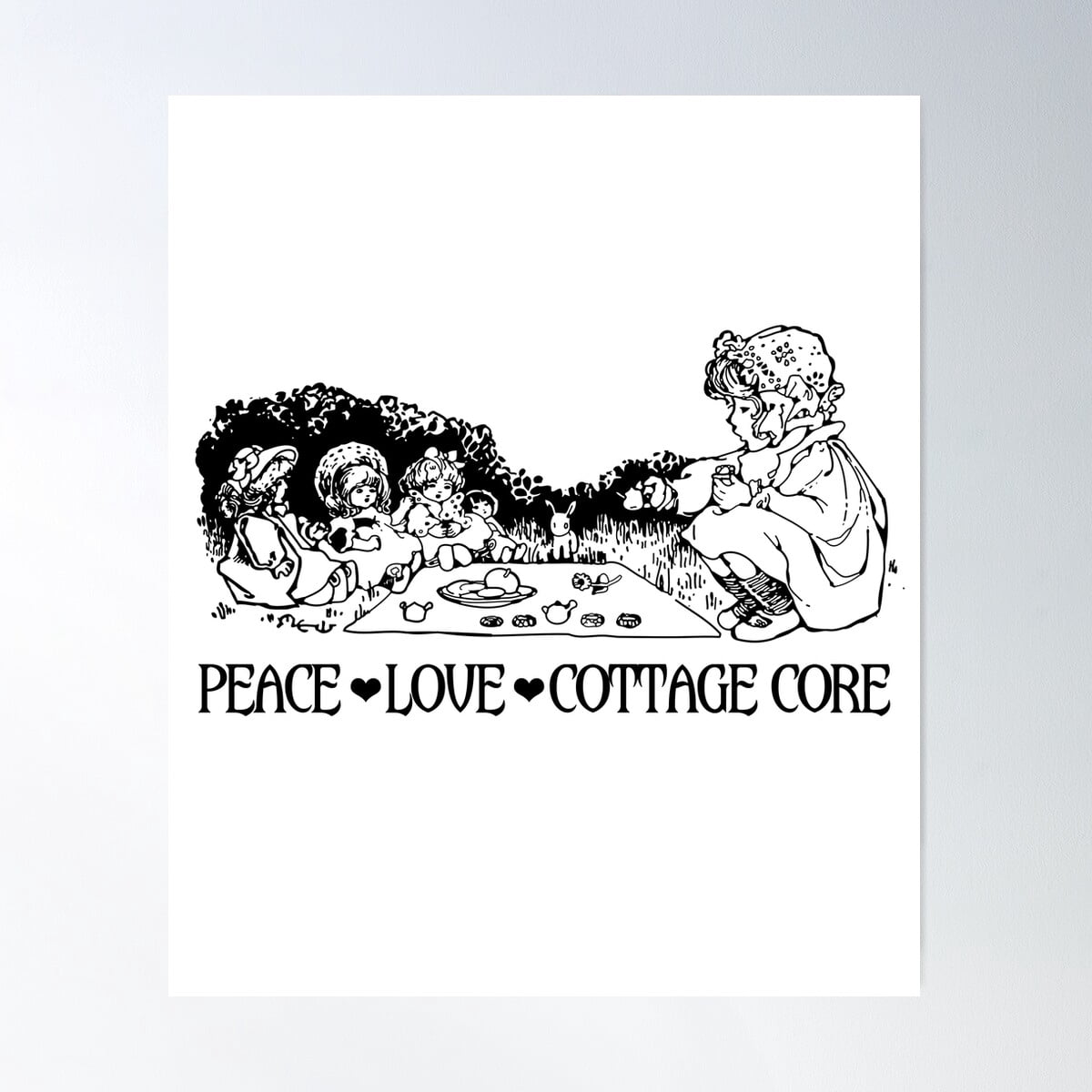 Peace. Love. Cottagecore. Poster Wall Art, Modern Wall Decor For Living ...