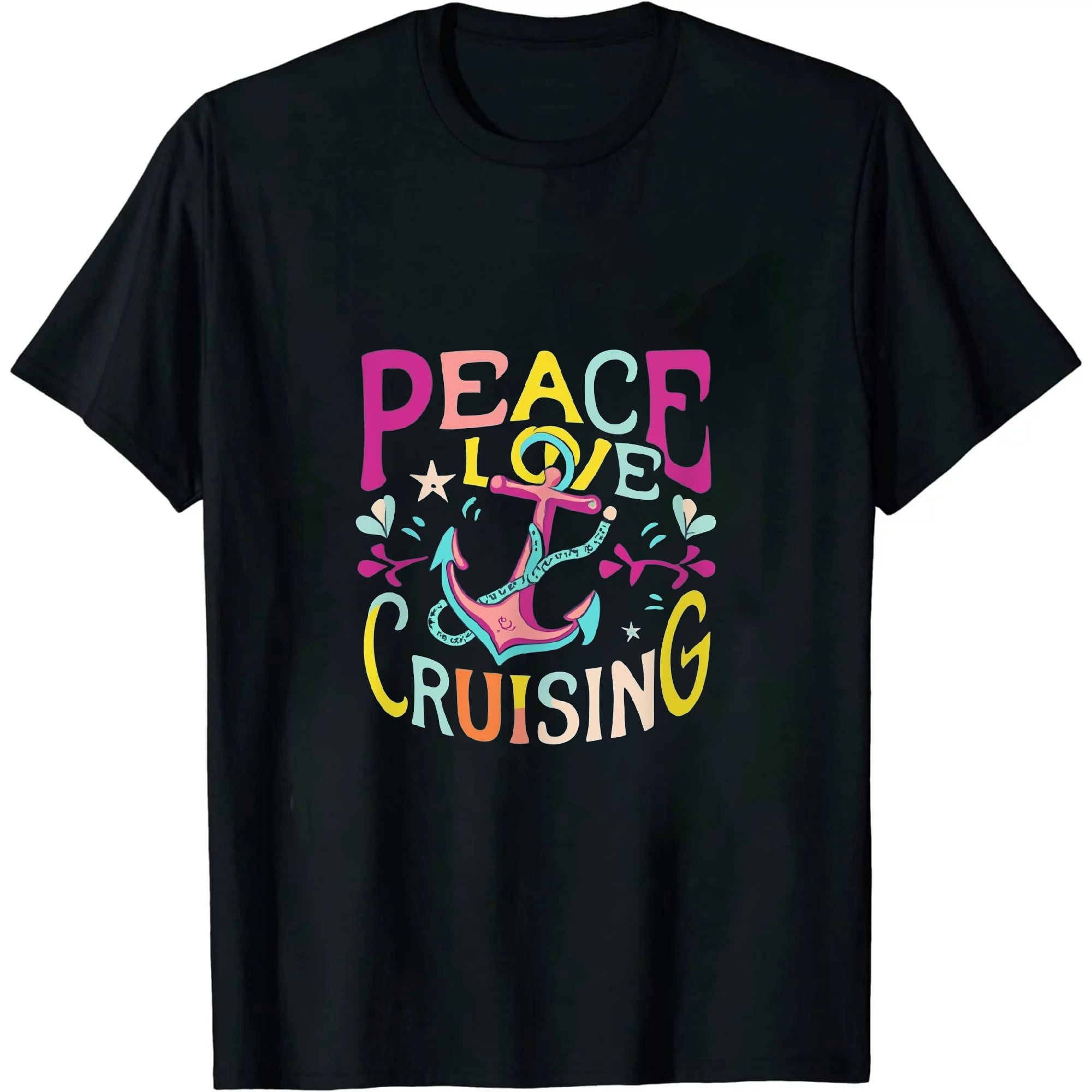 Peace Love Cruising Ship Hippie Floating Ocean Beach Lover T-ONETECH ...
