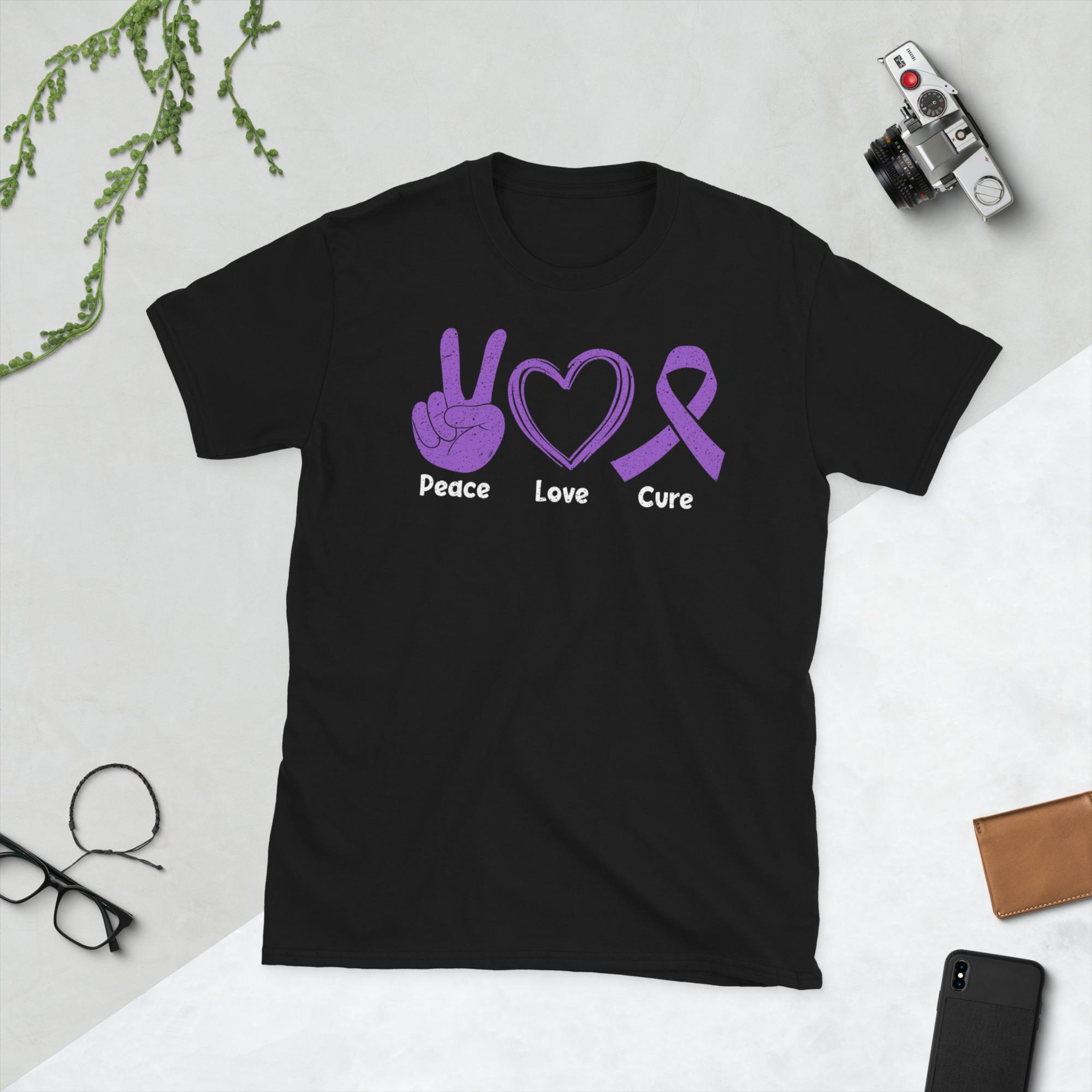 Peace Love Cure Alzheimer's Awareness Month Purple Ribbon - Walmart.com