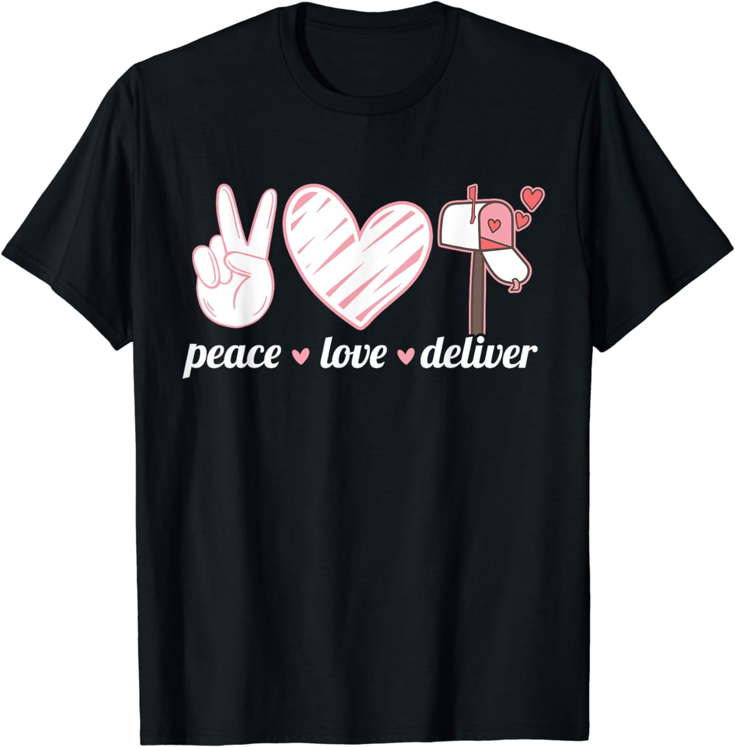 Peace Love Deliver Postal Worker Ballot Voting By Mail T-Shirt ...