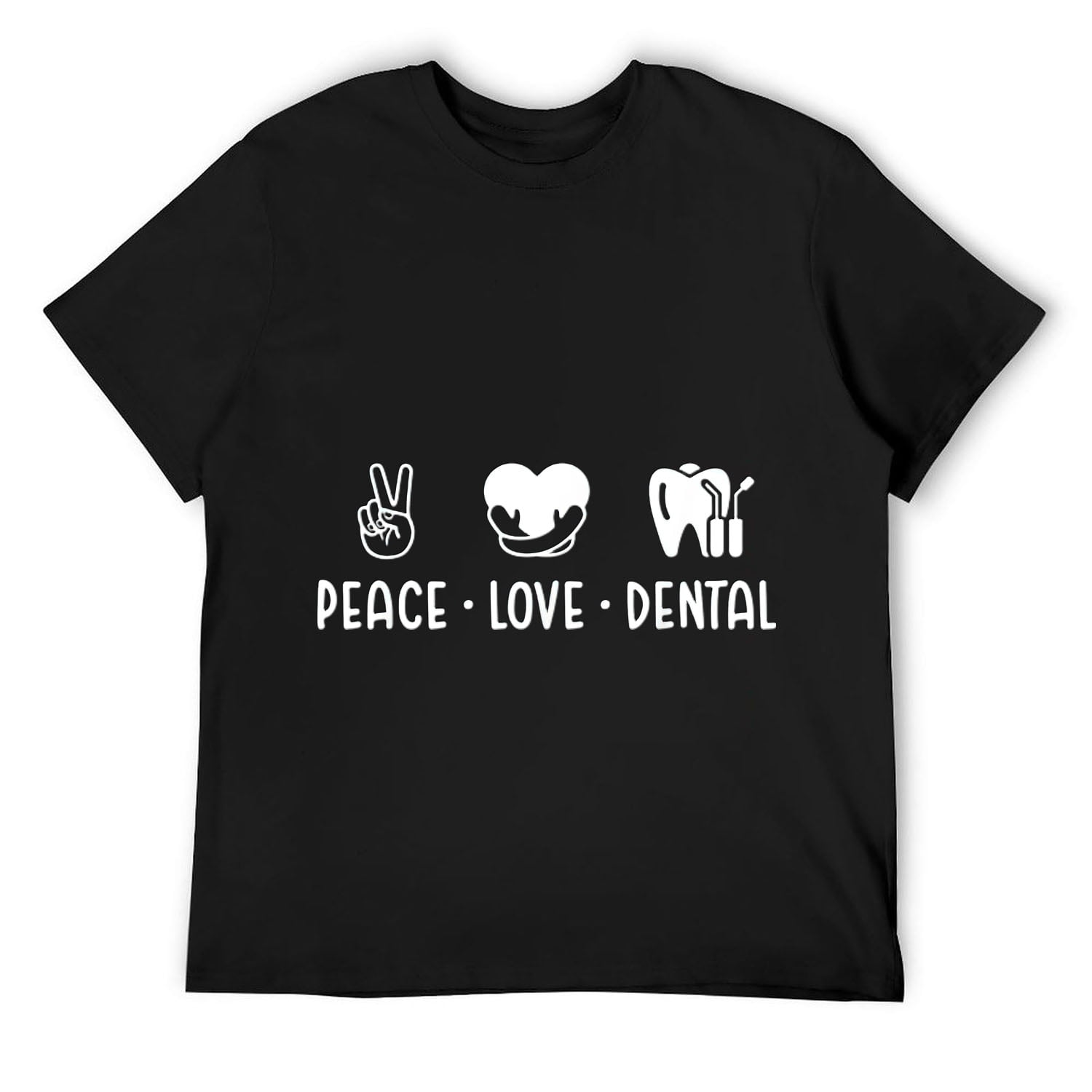 Peace Love Dental - Dentist Dental Hygienist tooth graphic T-Shirt ...