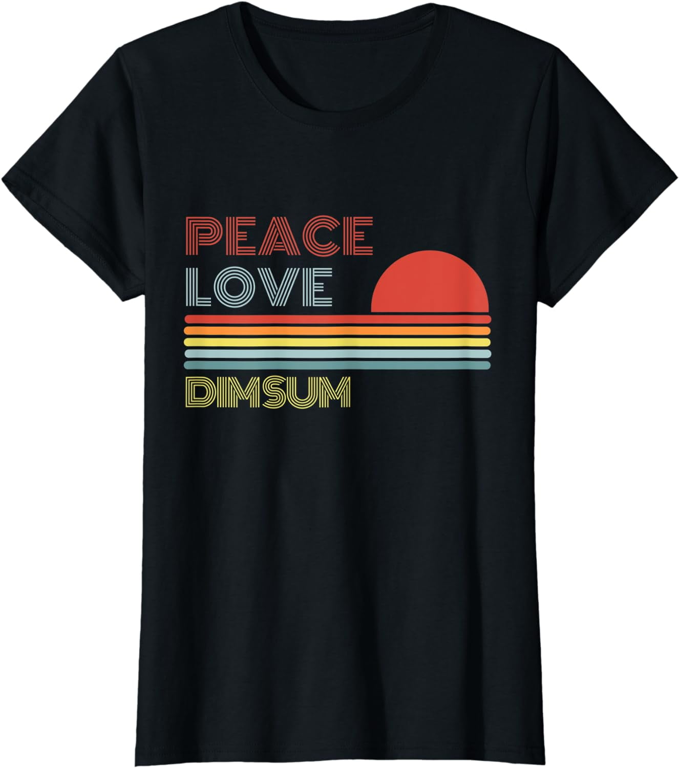 Peace Love Dim Sum Retro Vintage T-Shirt - Walmart.com