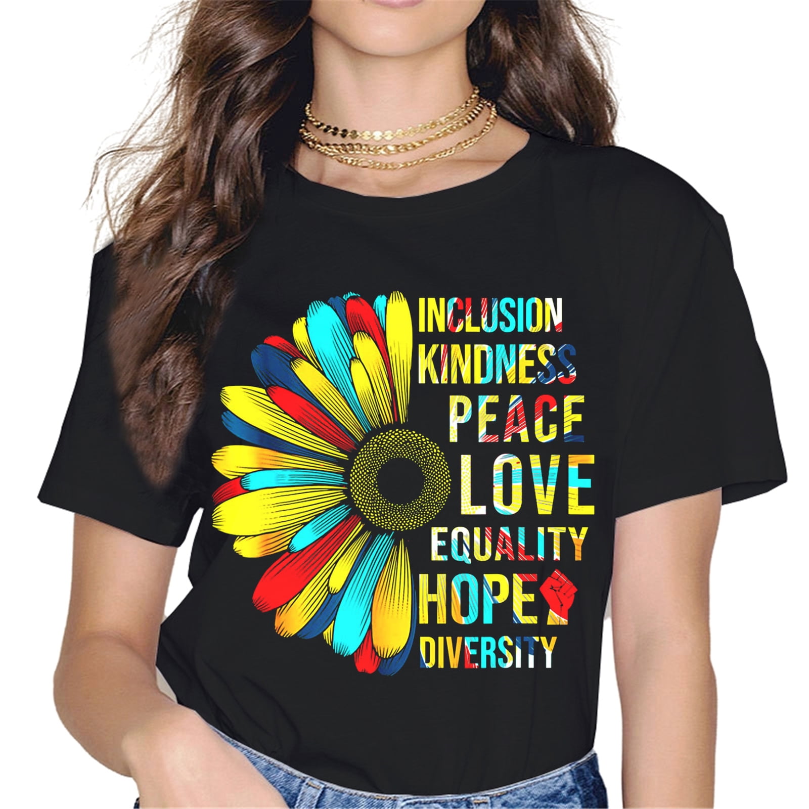Peace Love Equality Hope Rainbow Sunflower LGBTQ Pride Month Gay ...